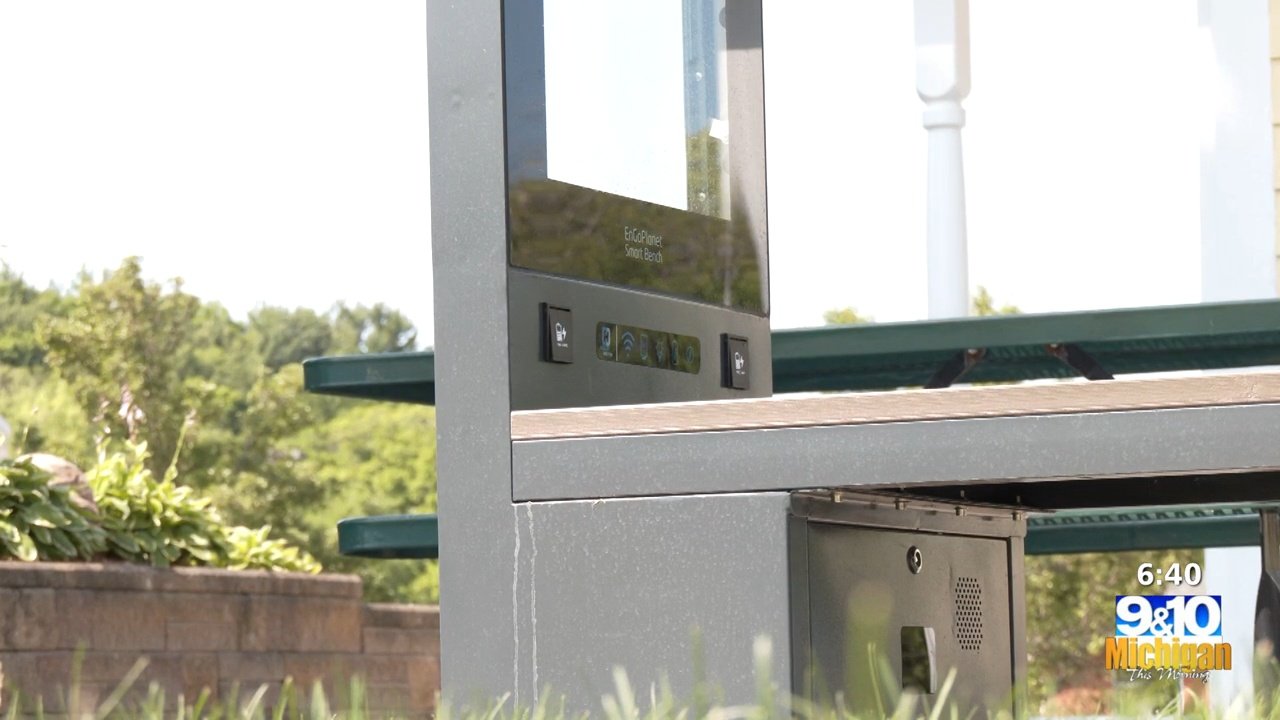 Three Wi-Fi Enabled, Solar-Powered Charging Benches in Newaygo – 9&10 News