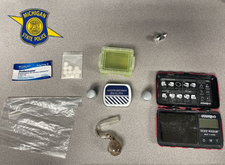 Two people arrested after troopers find meth, pills, pipes and more in ...