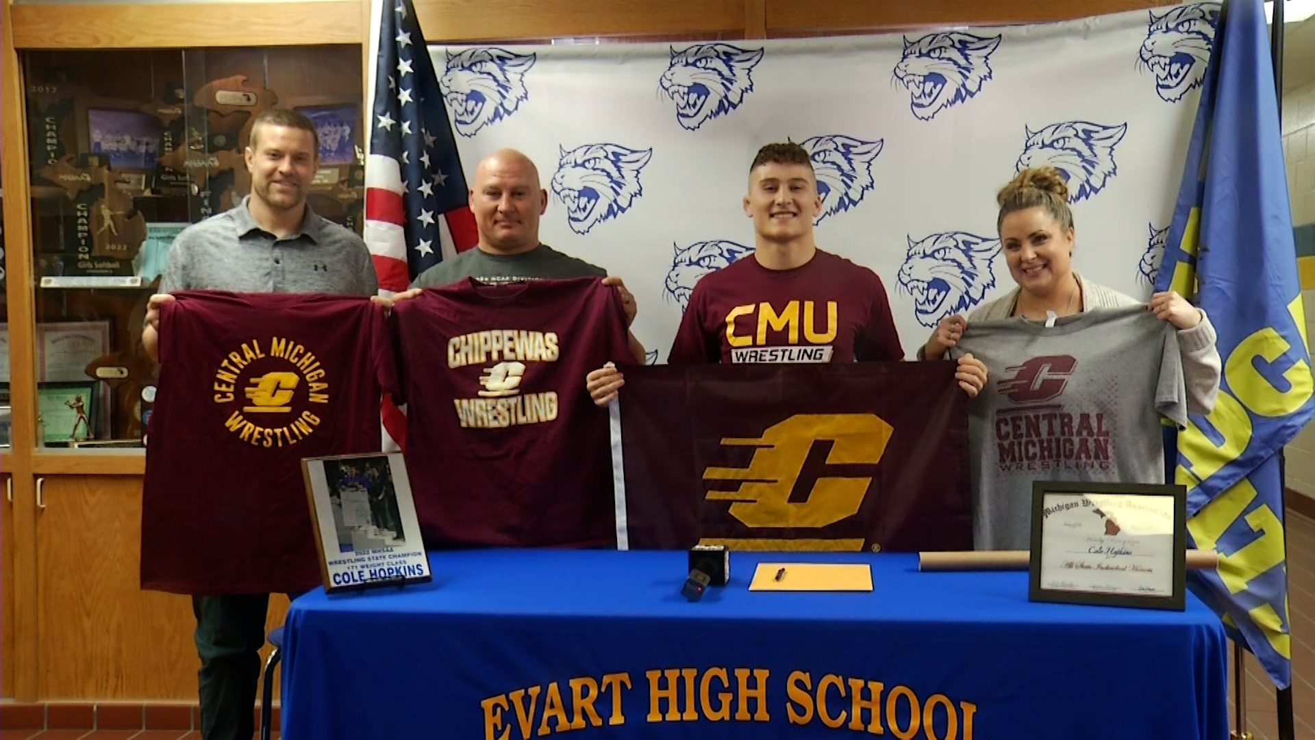 Evart’s Cole Hopkins Signs With Central Michigan Wrestling – 9&10 News
