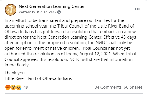 Proposal for Manistee Next Generation Learning Center Could Exclude Non ...
