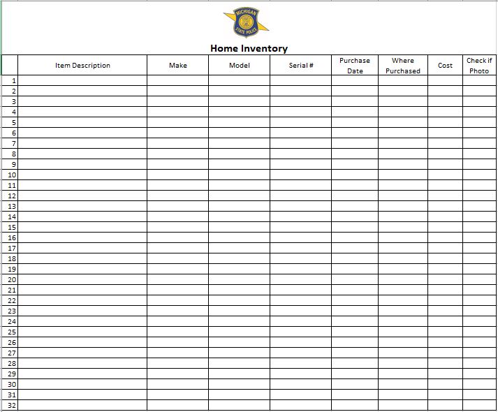 Michigan State Police Release Home Inventory Forms – 9&10 News