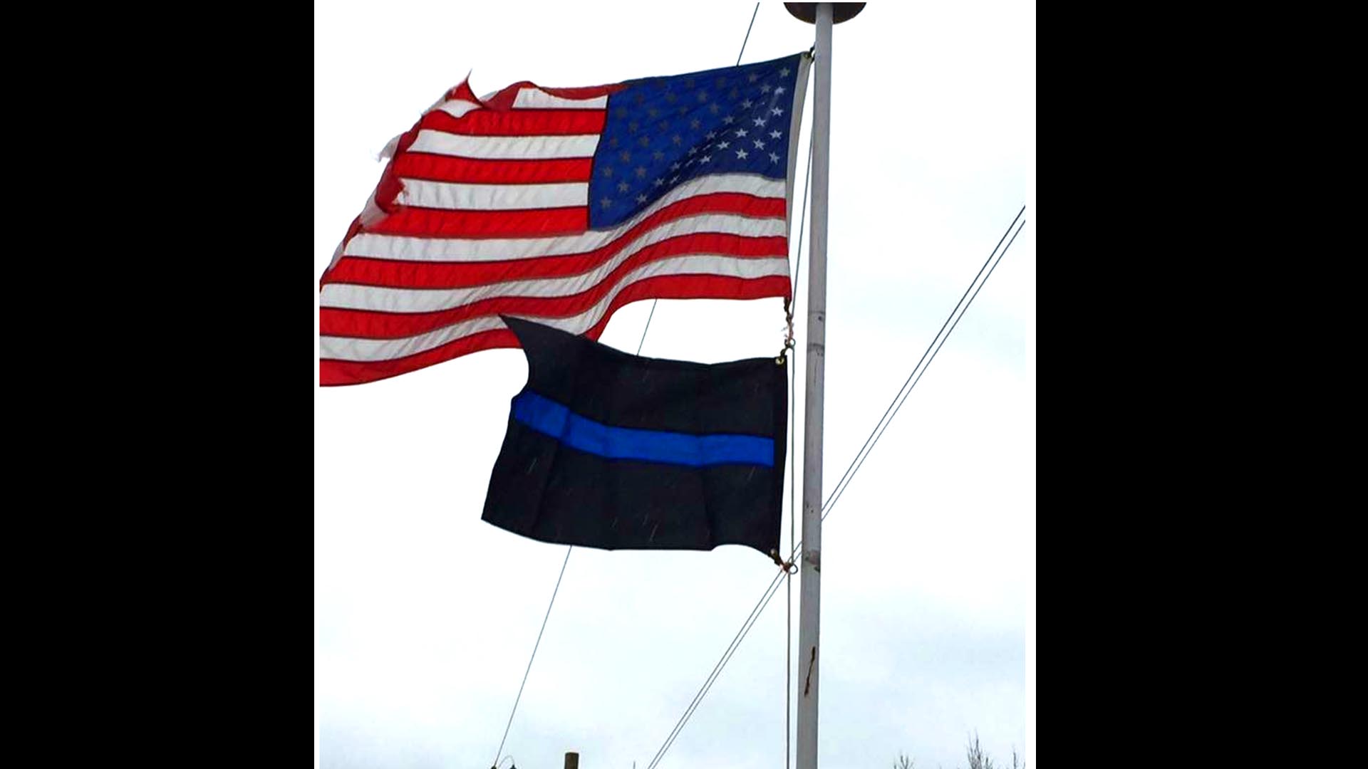 Thin Blue Line Flag Stolen From Memorial Of Fallen State Trooper – 9&10 ...