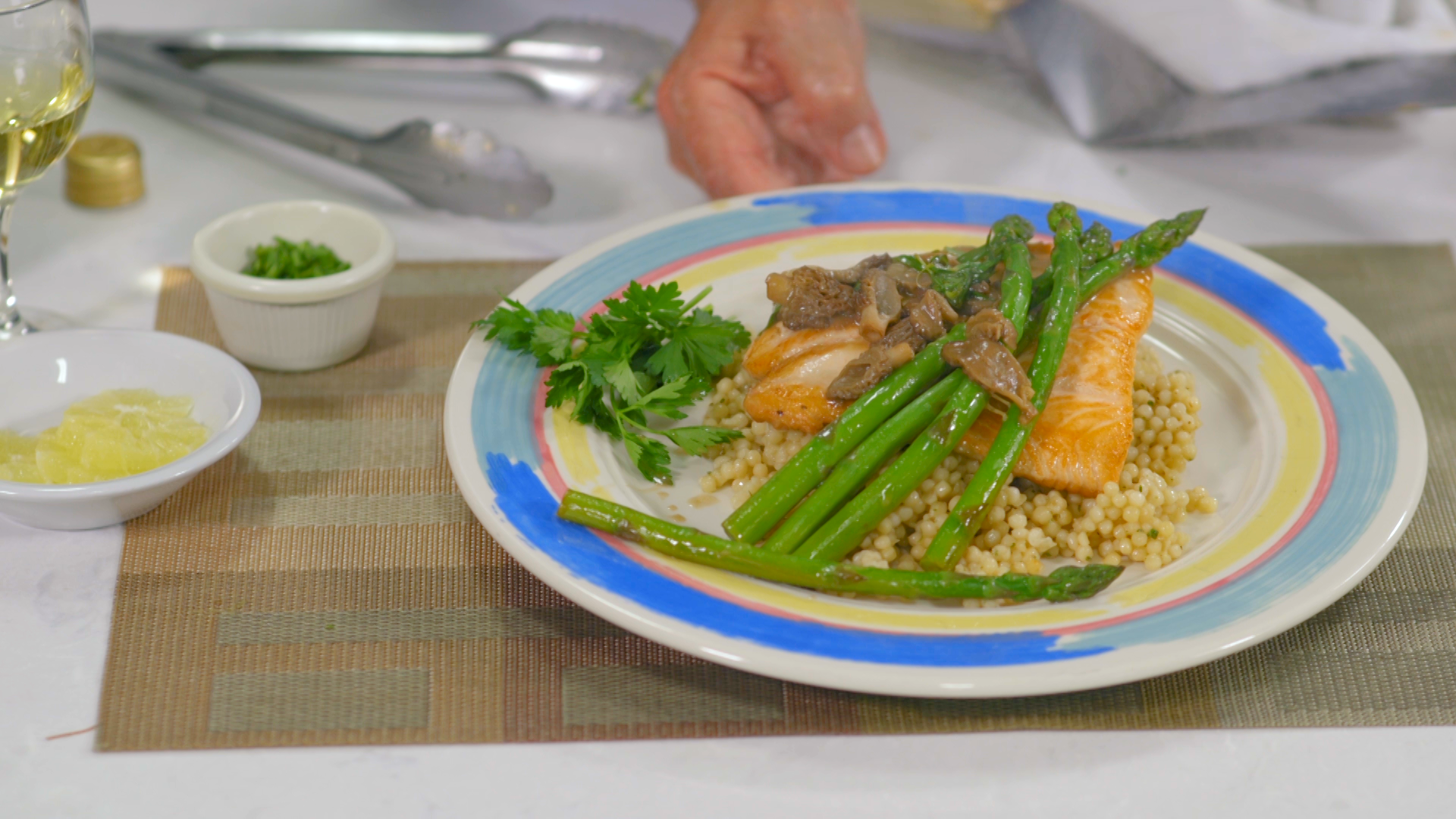 Cooking With Chef Hermann: Salmon with Asparagus and Morels Over ...