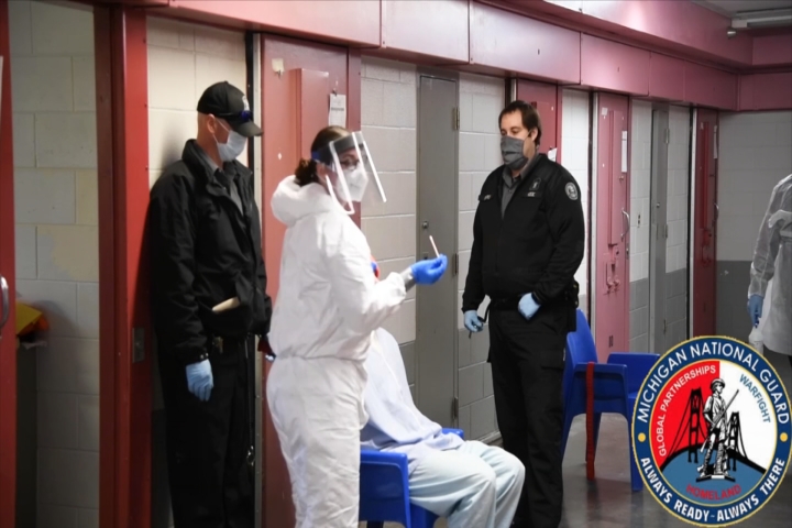 Michigan National Guard Members Assist MDOC with COVID-19 Testing – 9 ...