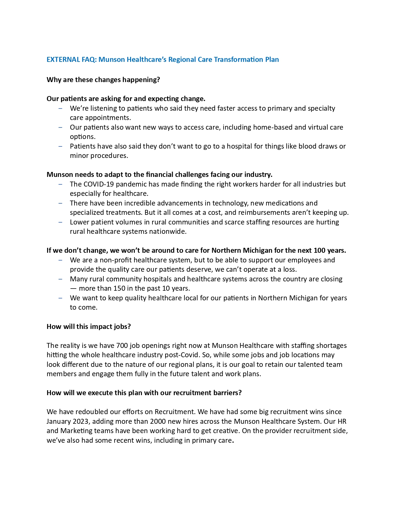 Munson Healthcare consolidates key services to Otsego, Wexford and ...