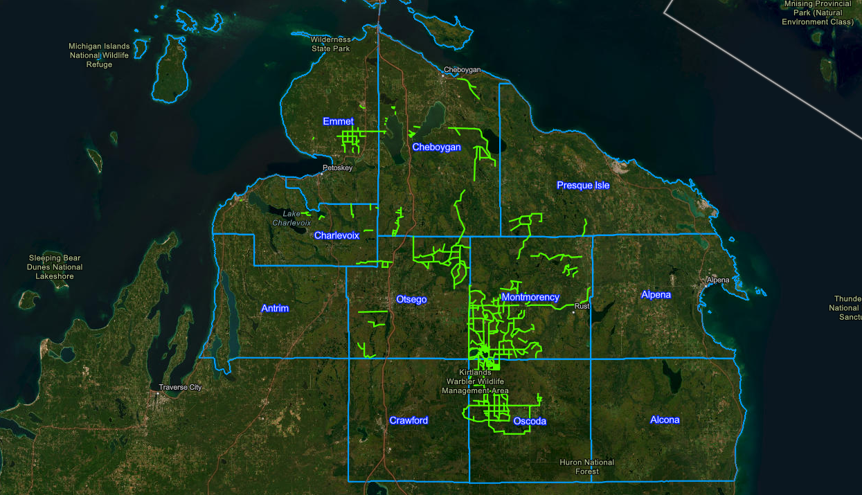 Interactive map highlights cleared roads in Northern Michigan post-ice ...