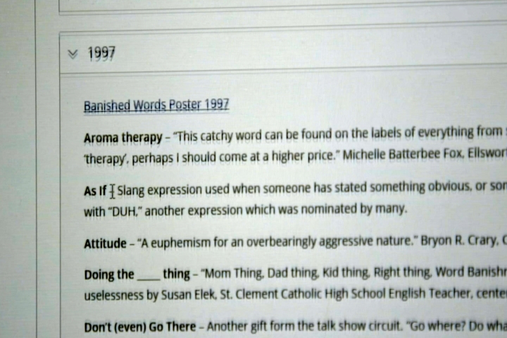 2020 Banished Words List at Lake Superior State University – 9and10News.com