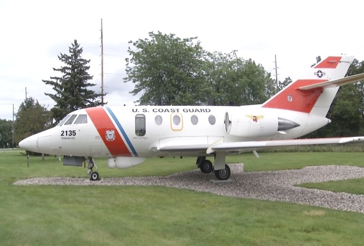 Retired Falcon Jet On Display Near U.S. Coast Guard Air Station ...