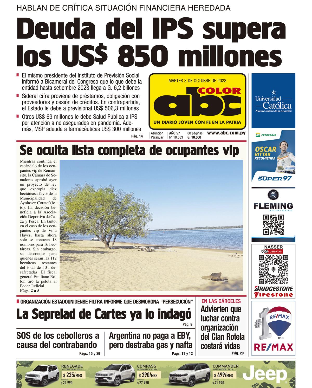 Diario ABC Color: Resumen de los títulos principales del 3 de octubre ...