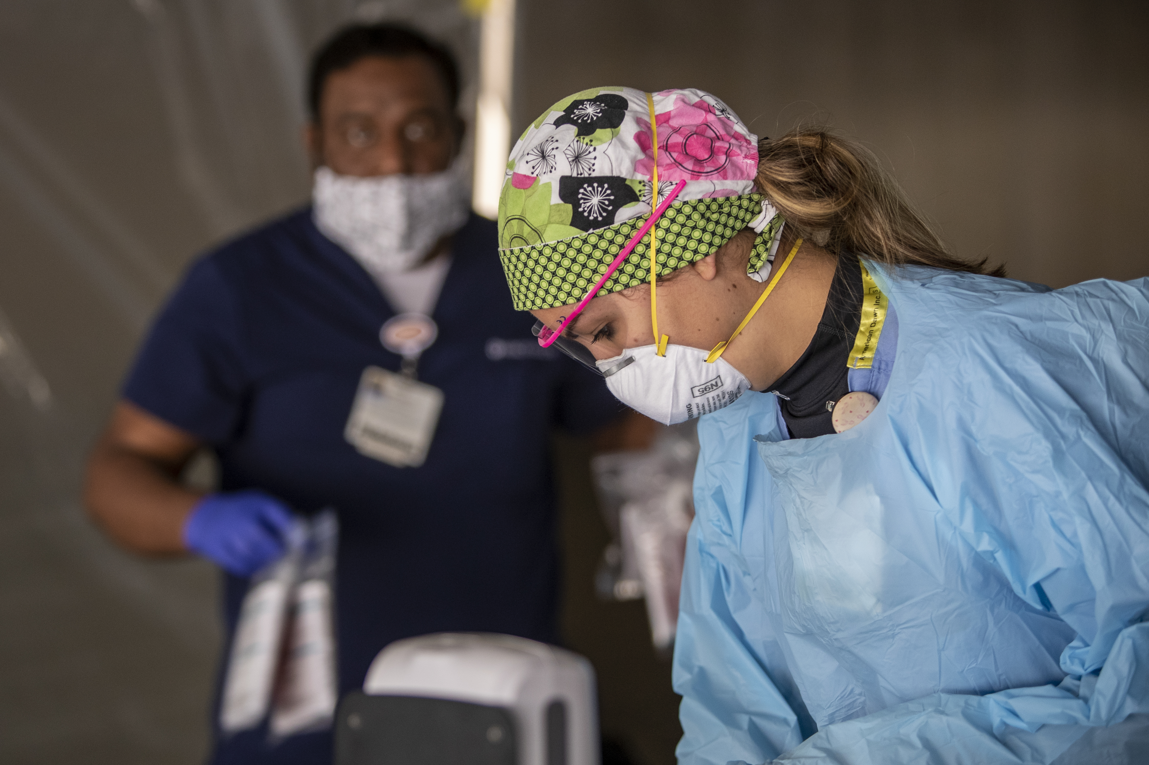 Mercy Health Saint Mary's drive-through coronavirus testing center ...
