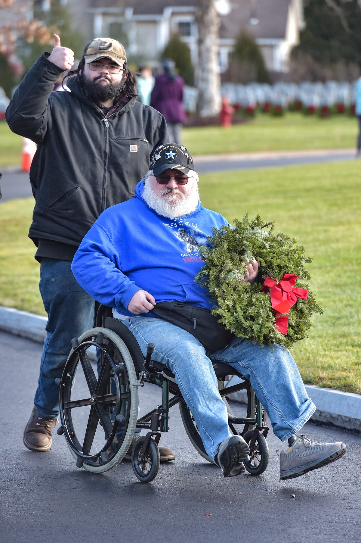 Wreaths across America at the Massachusetts Veterans Memorial Cemetery ...