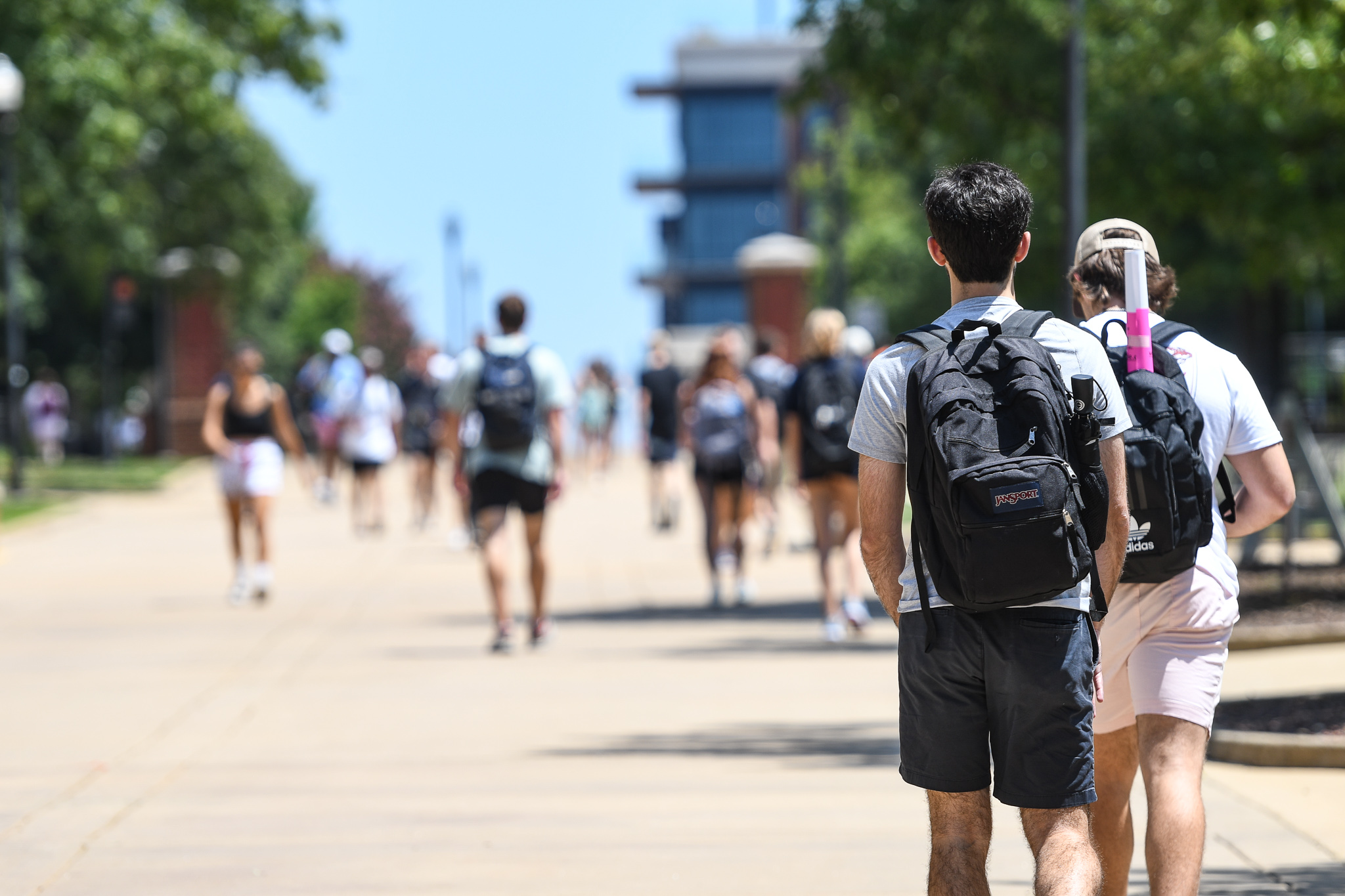 College Student Walking To Class
