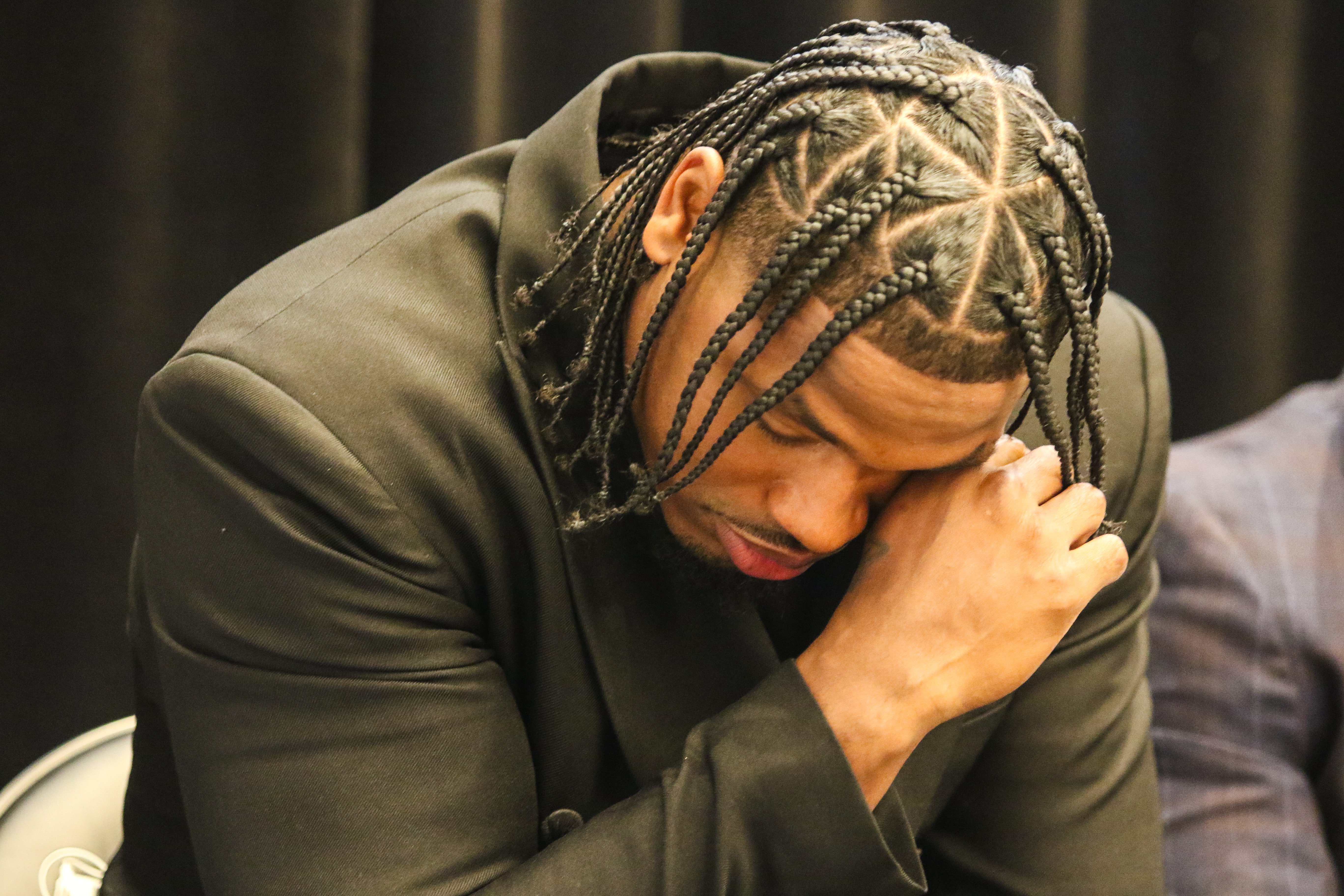 NFL player and Newark native Al-Quadin Muhammad is presented with a key ...
