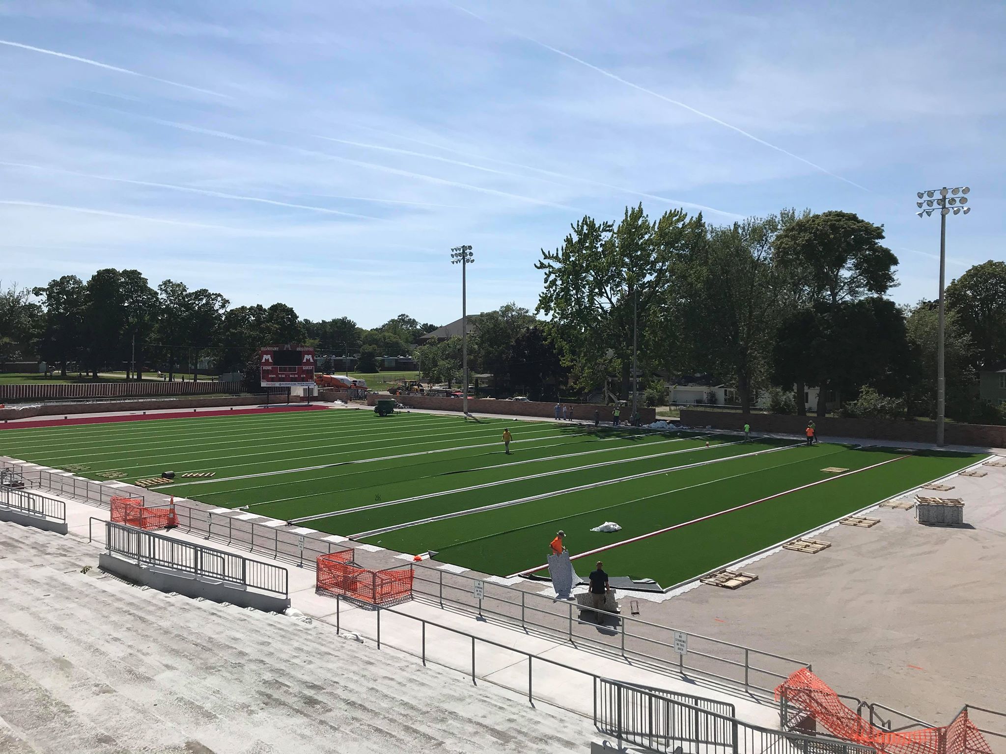 Local company DRC Enterprises installs AstroTurf at century-old Hackley ...