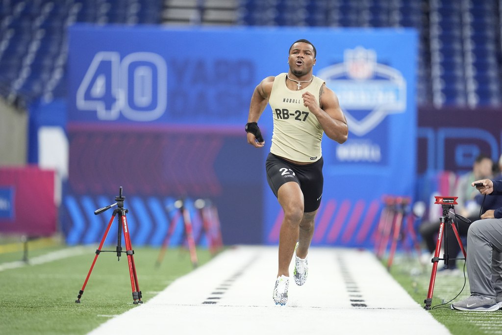 NFL scouting combine; Quarterbacks, wide receivers and running backs ...