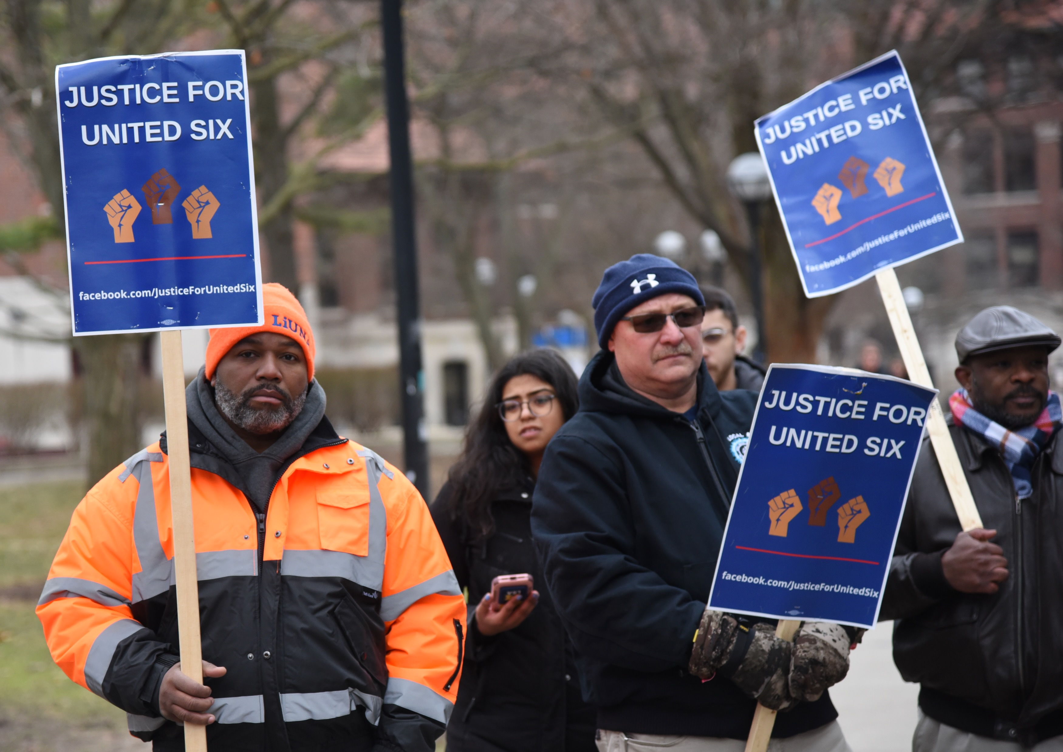 Anti-racism demonstration on Martin Luther King Jr. Day in downtown Ann ...