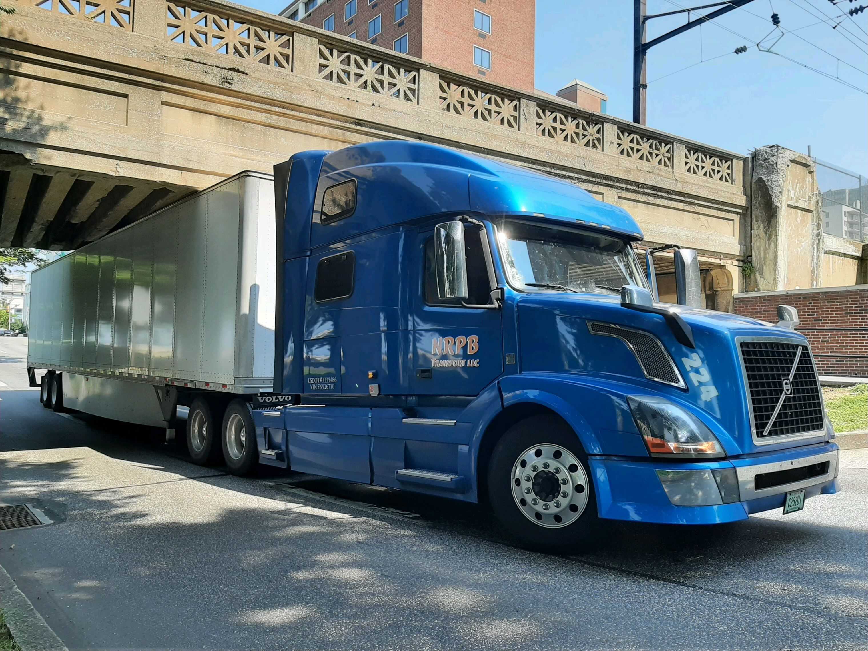 Tractor-trailer stuck under Front Street bridge - pennlive.com