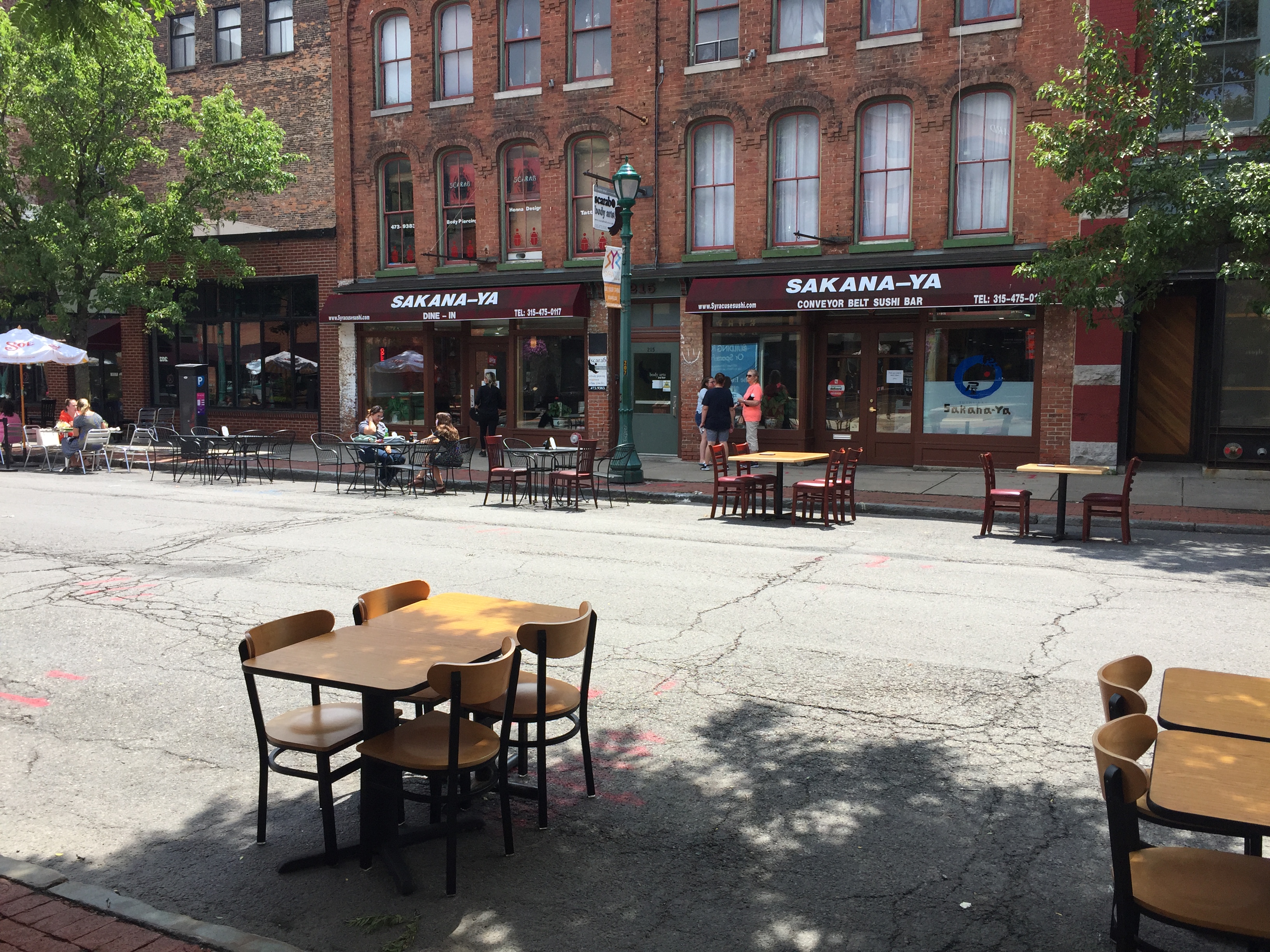 Outdoor dining on the street in Syracuse's Armory Square - syracuse.com