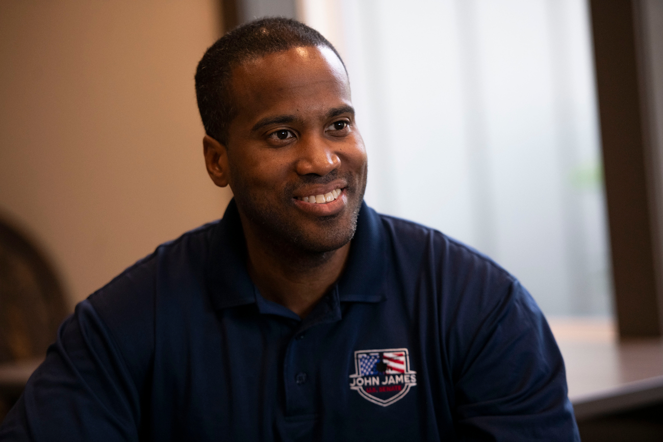Republican Senate hopeful John James meets with local nonprofit and ...