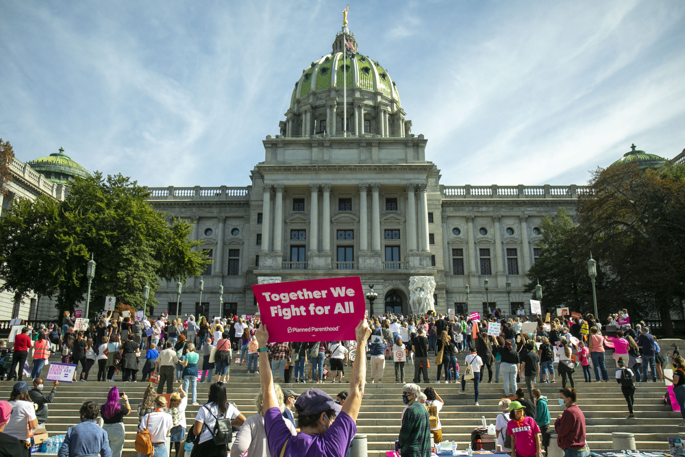 Reproductive Right Rally held at Pennsylvania Capitol Saturday ...