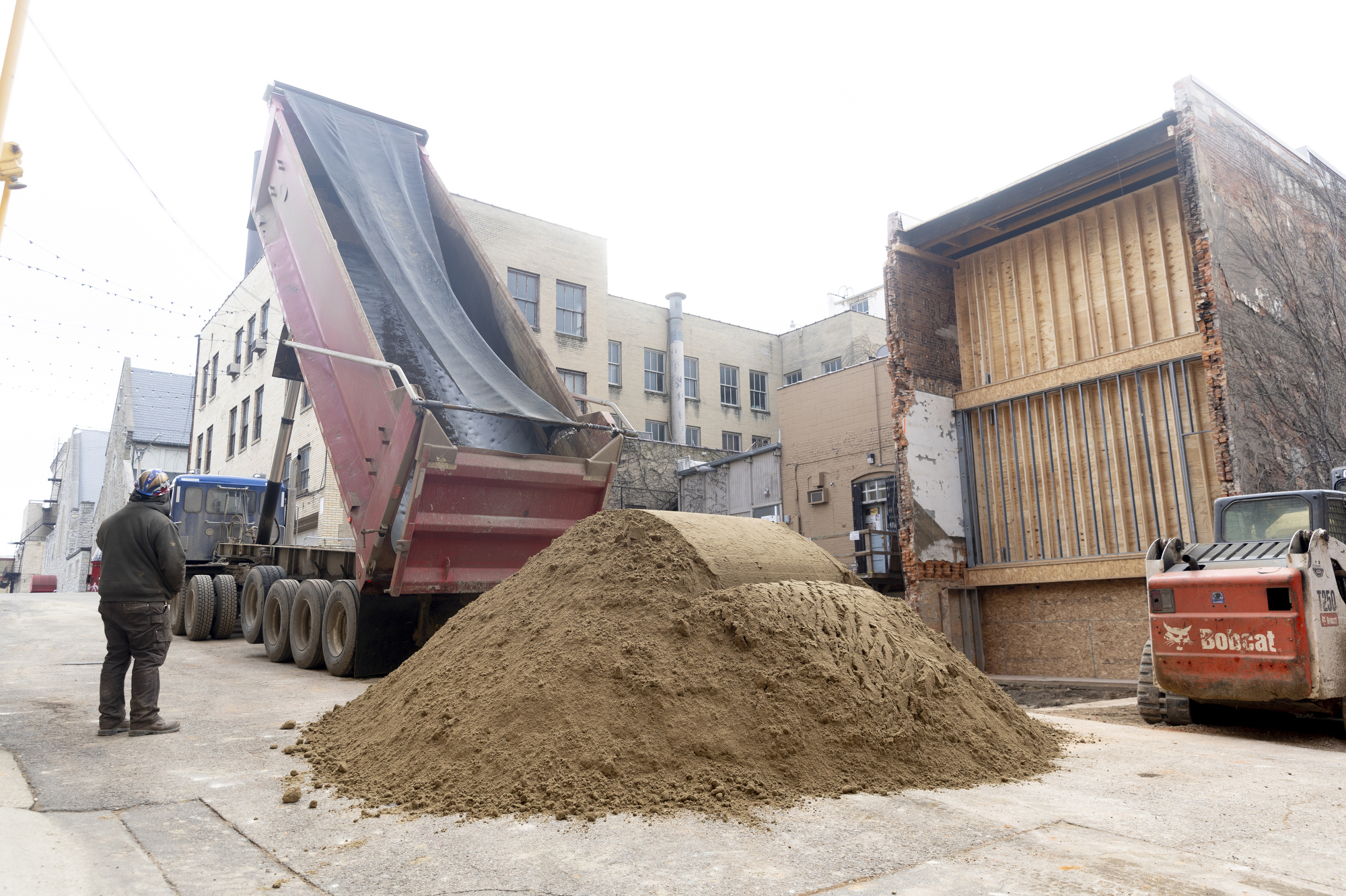 Downtown Flint building partially demolished in Brush Alley - mlive.com