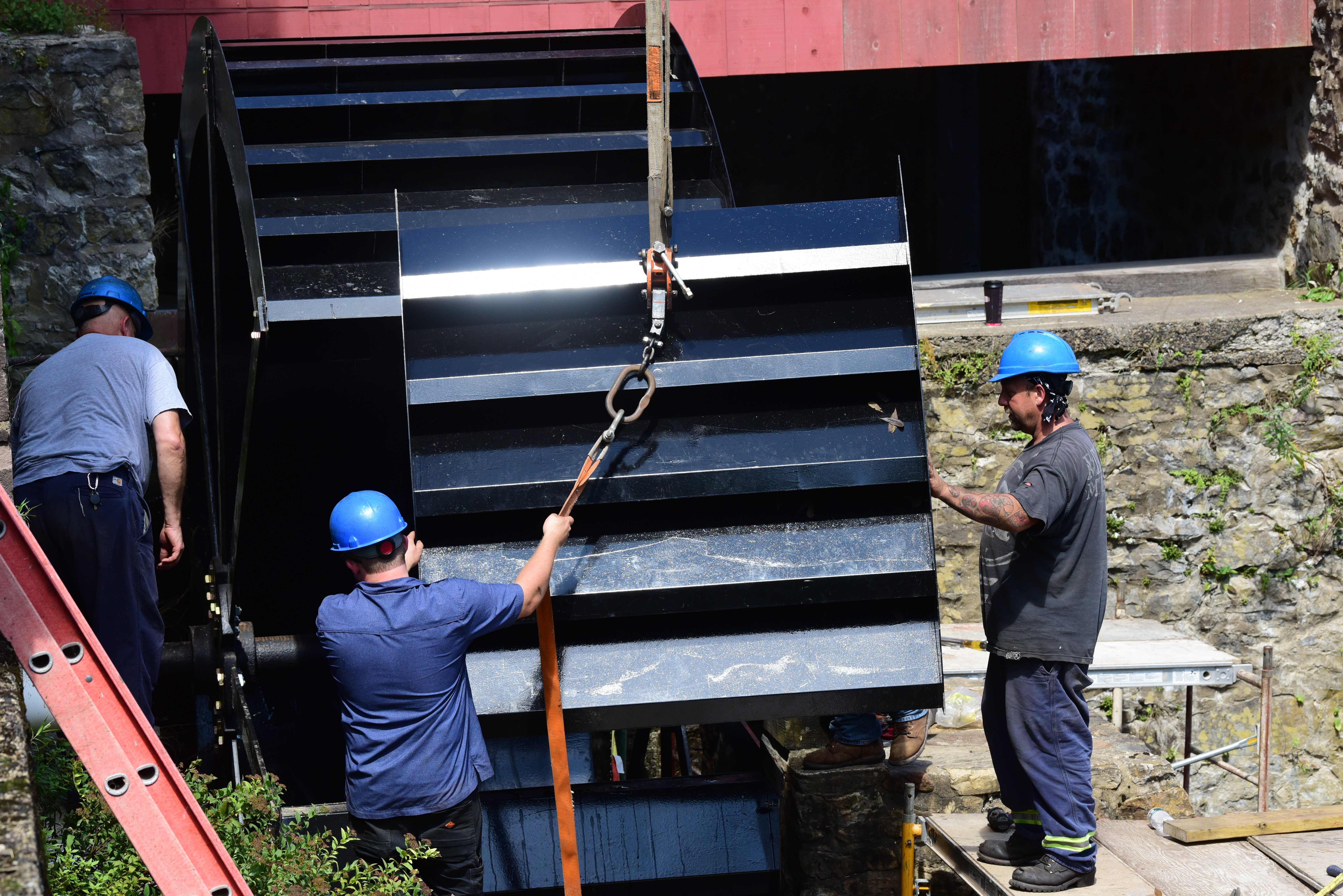 Red Mill wheel restoration, 2020 - lehighvalleylive.com
