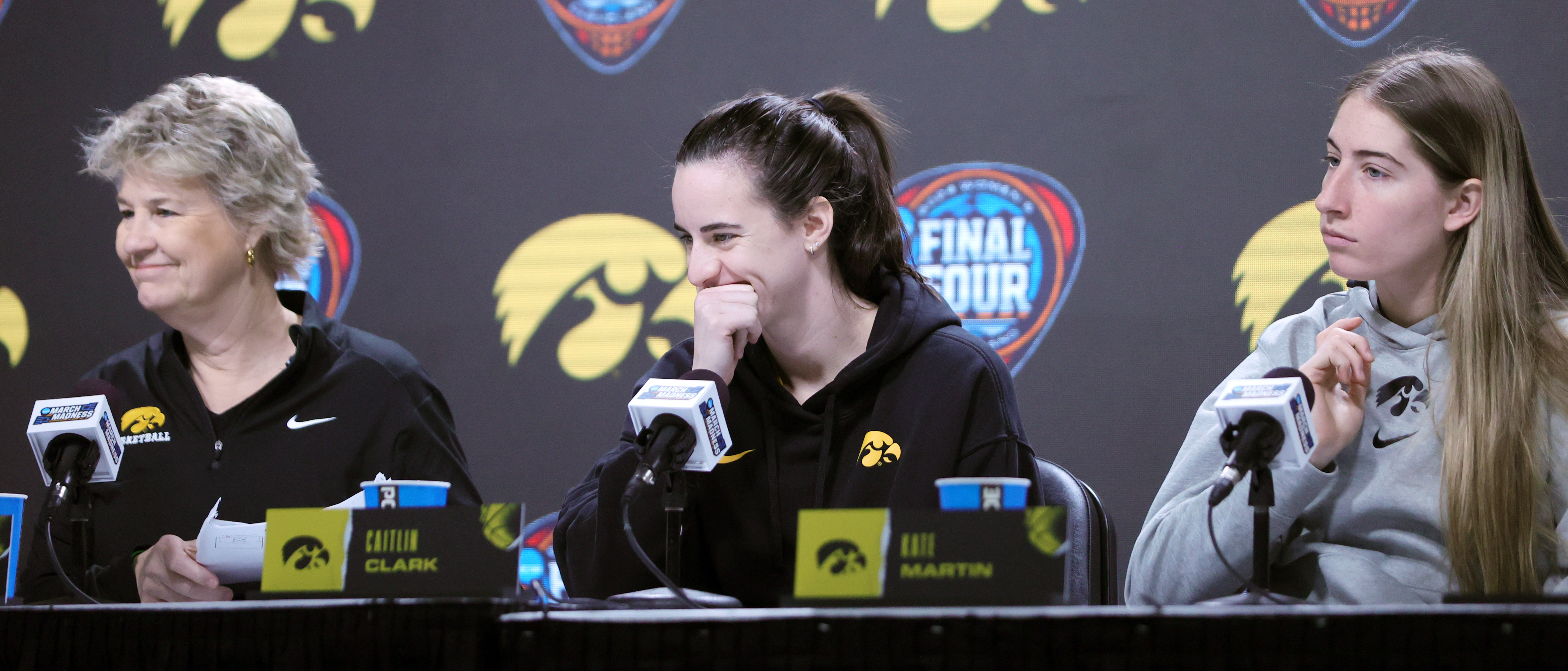 Iowa Hawkeyes Final Four practice at Rocket Mortgage FieldHouse, April ...
