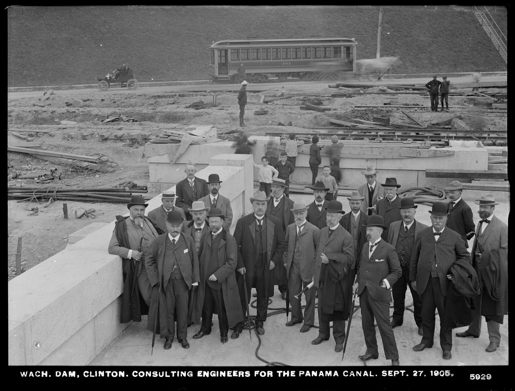 Historic photos of the construction of the Wachusett Dam in Clinton ...