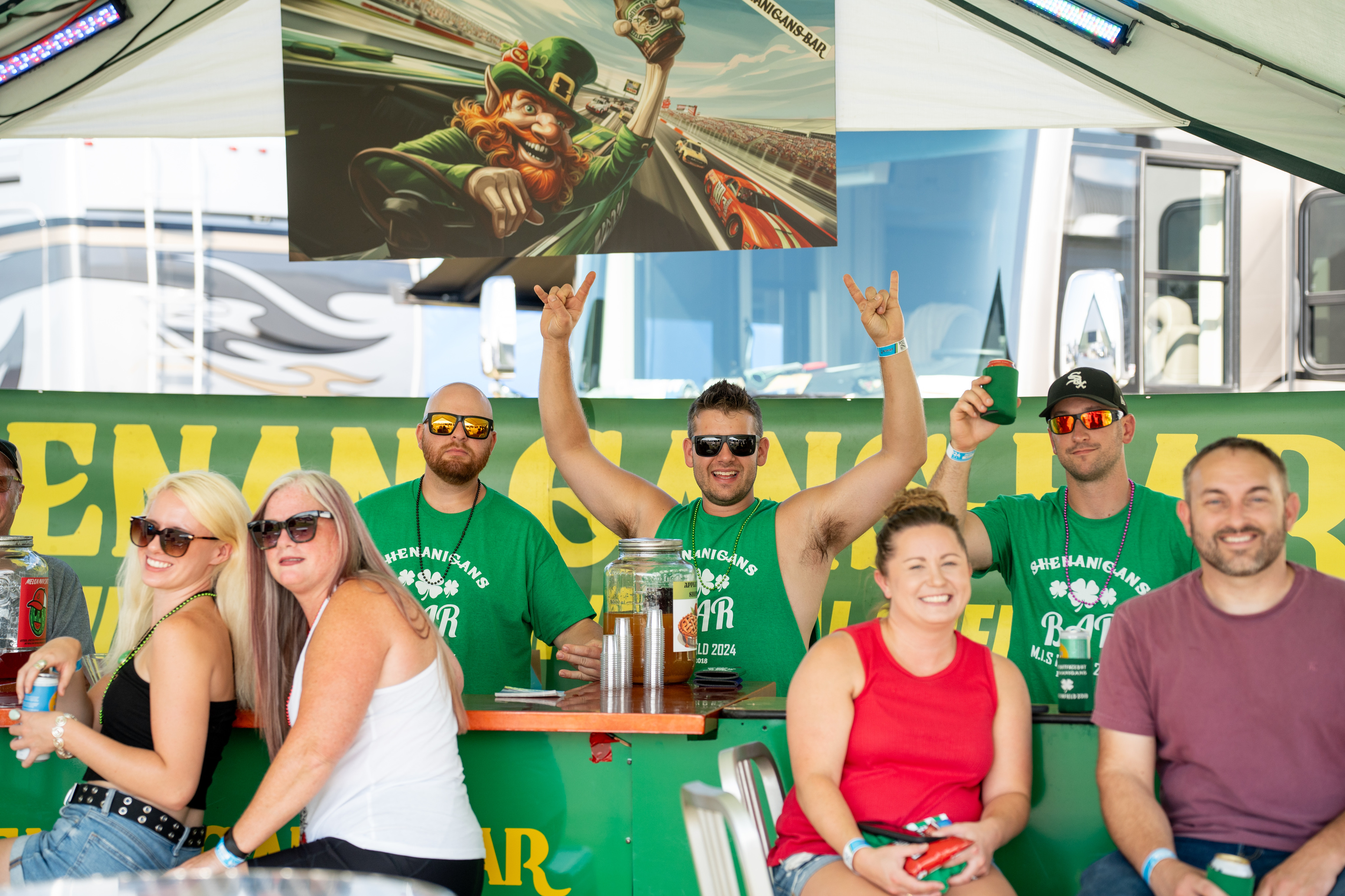 Day and night inside the infield at Michigan International Speedway ...