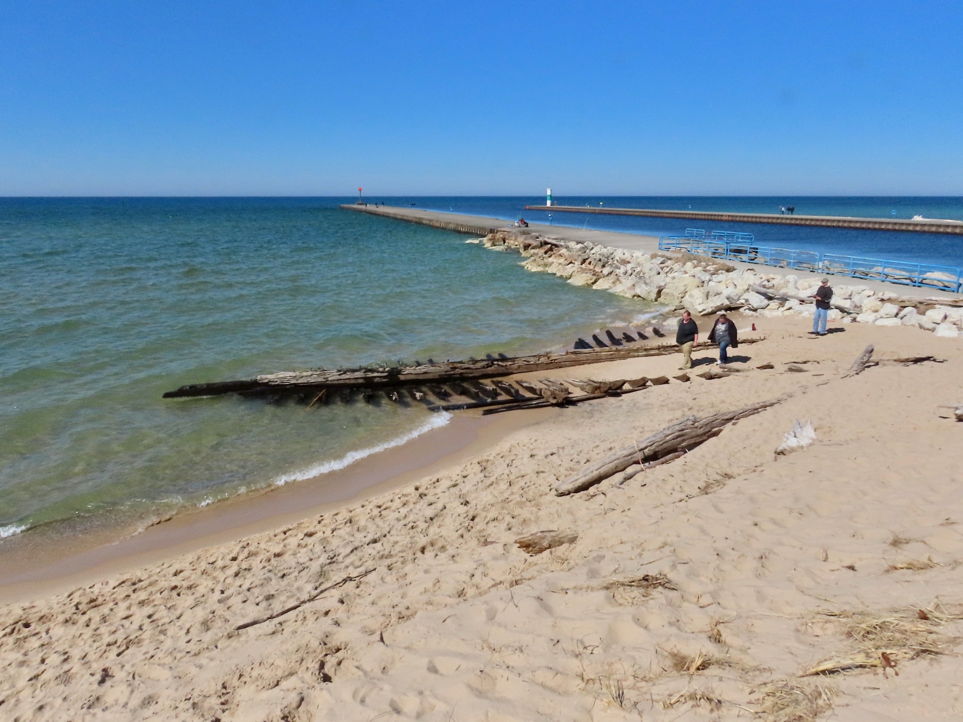 Lake Michigan shipwreck re-emerges near Whitehall - mlive.com