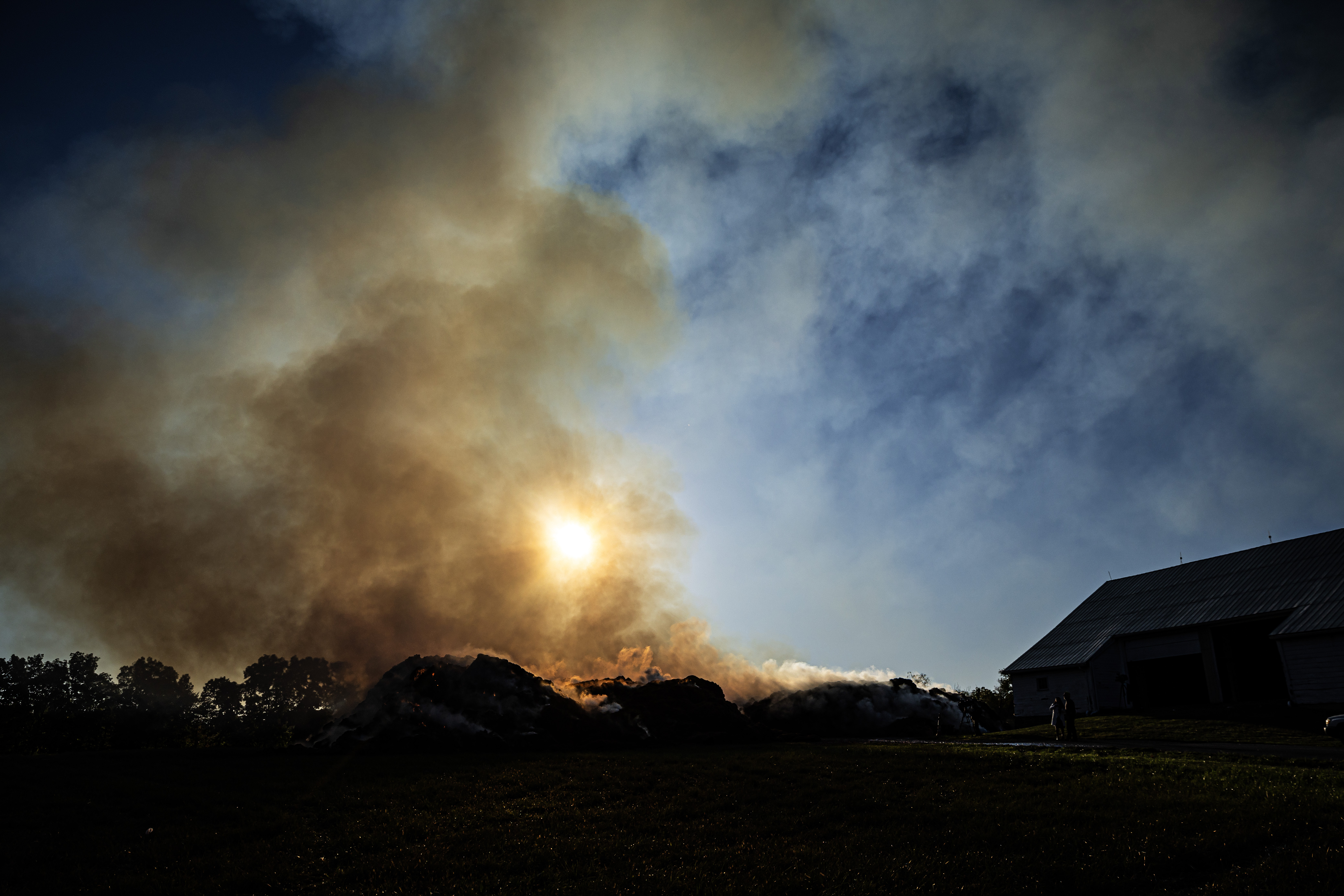 Hay bale fire near Hershey - pennlive.com