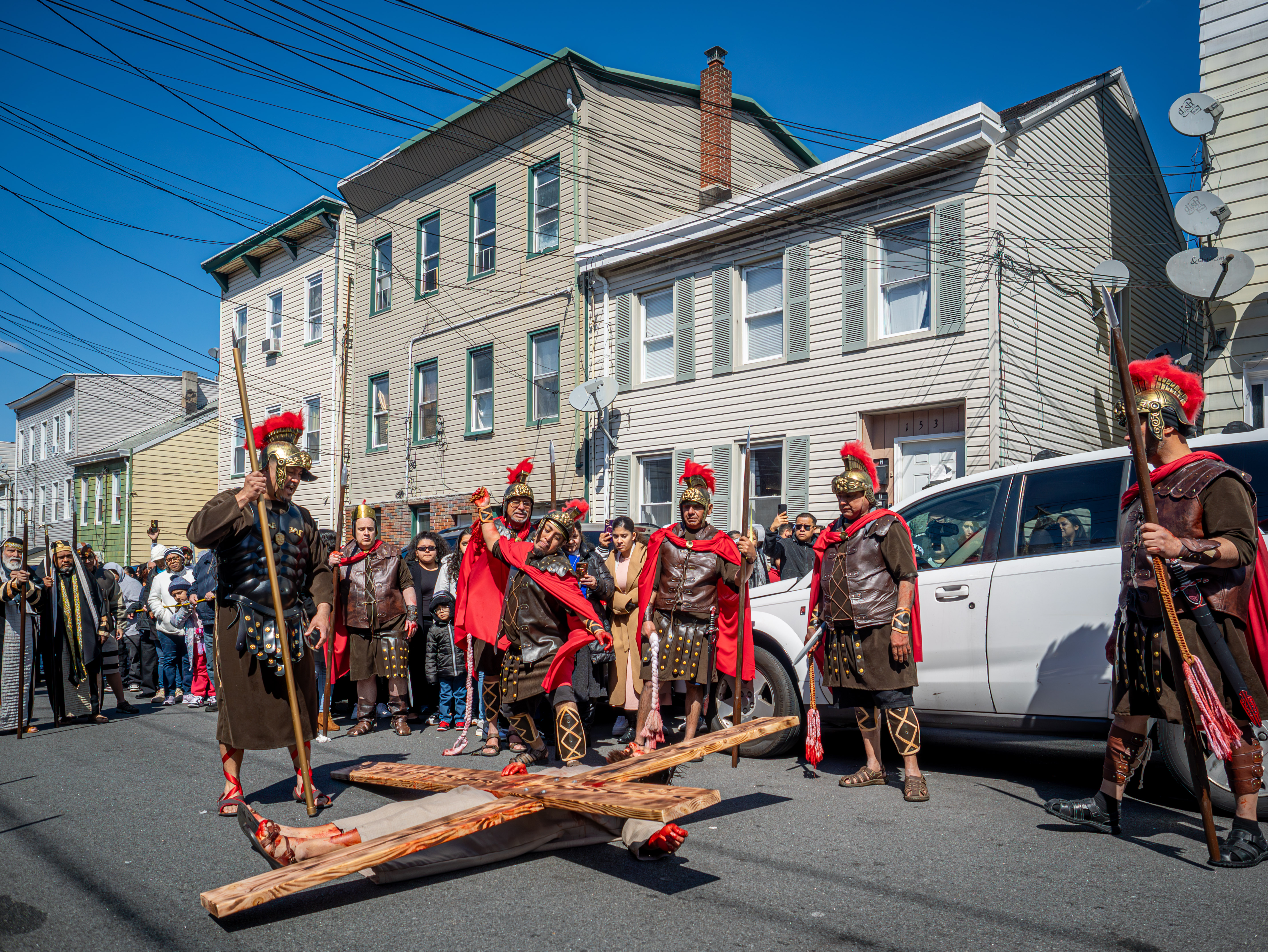 Reenactment of the Passion of Christ through the streets of Paterson ...
