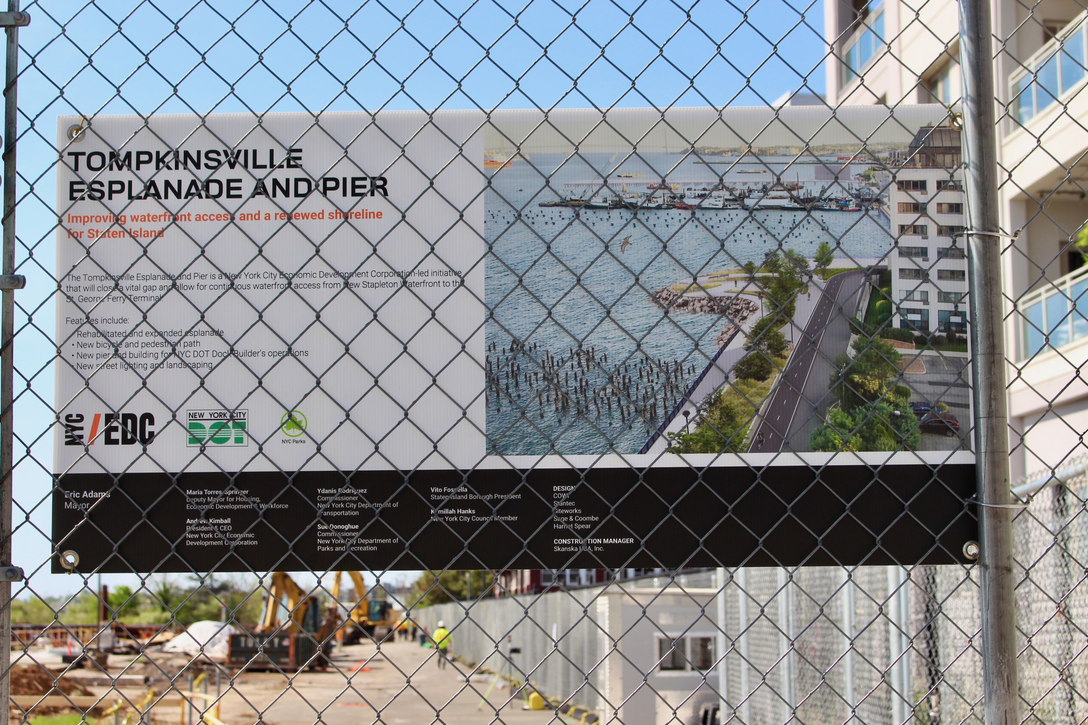Construction of new Tompkinsville Esplanade underway - silive.com