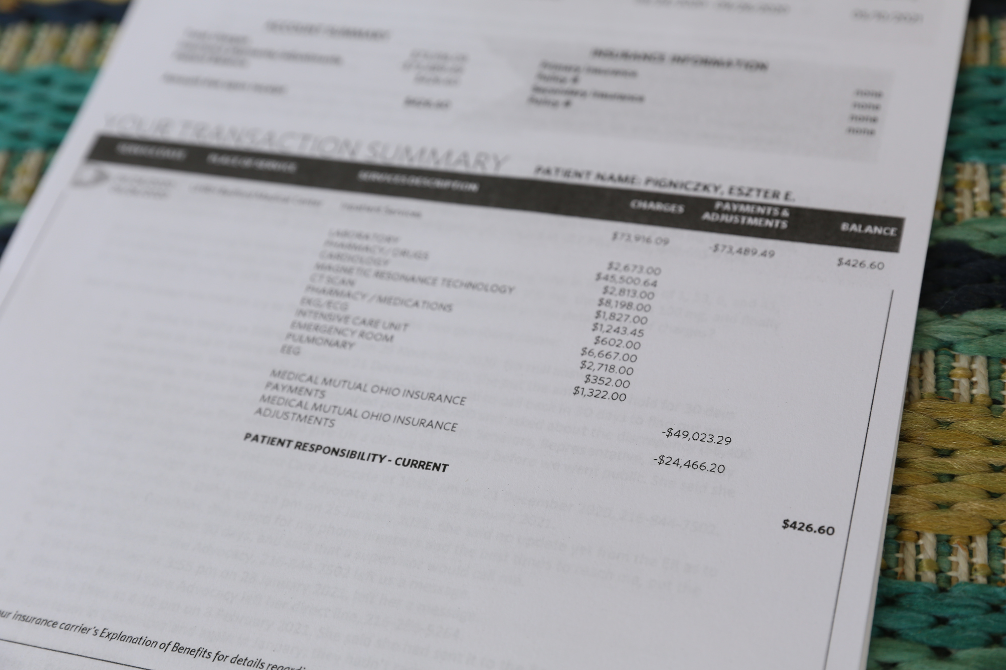 $73,000 medical bill - cleveland.com