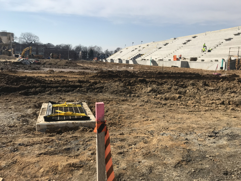 Construction at Cottingham Stadium in Easton - lehighvalleylive.com