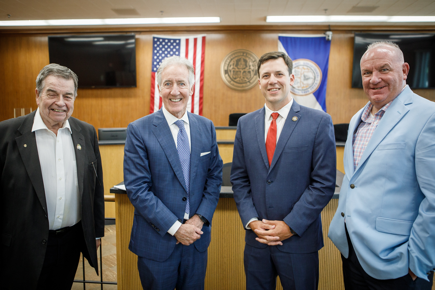 U.S. Rep. Richard E. Neal speaks with West Springfield officials ...