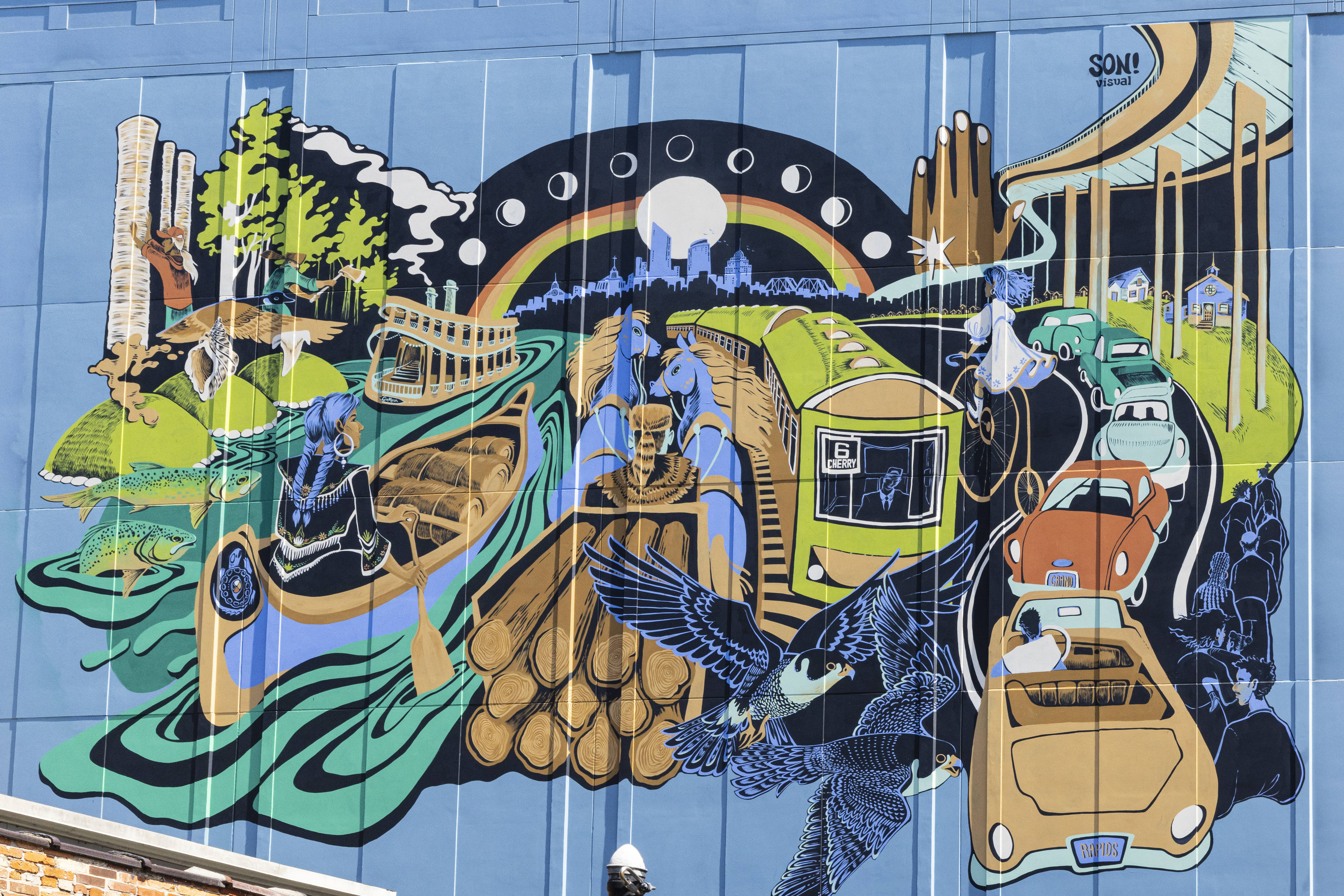 Indigenous-inspired mural downtown Grand Rapids - mlive.com