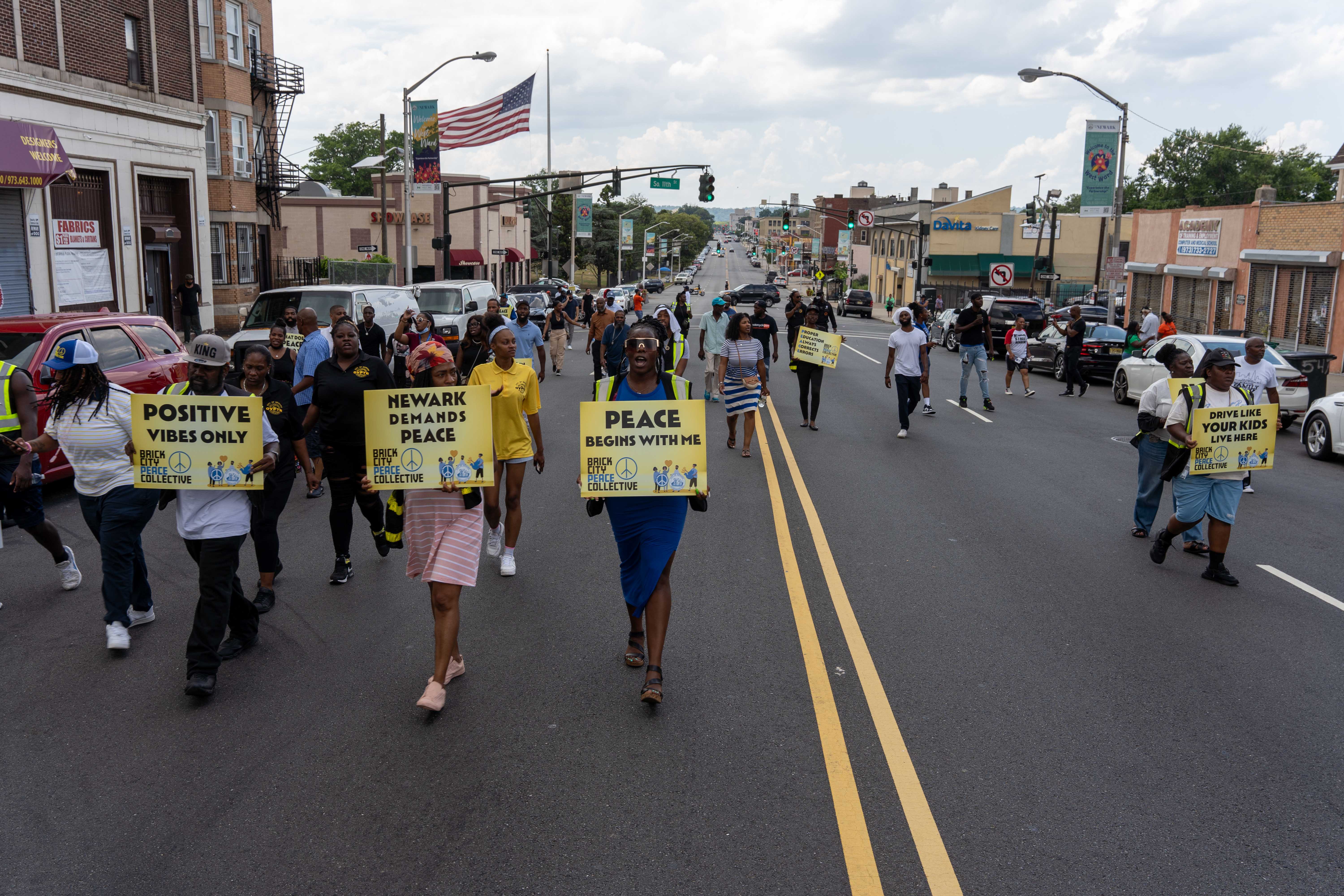 The Newark Anti-Violence Coalition marches to condemn gun violence - nj.com