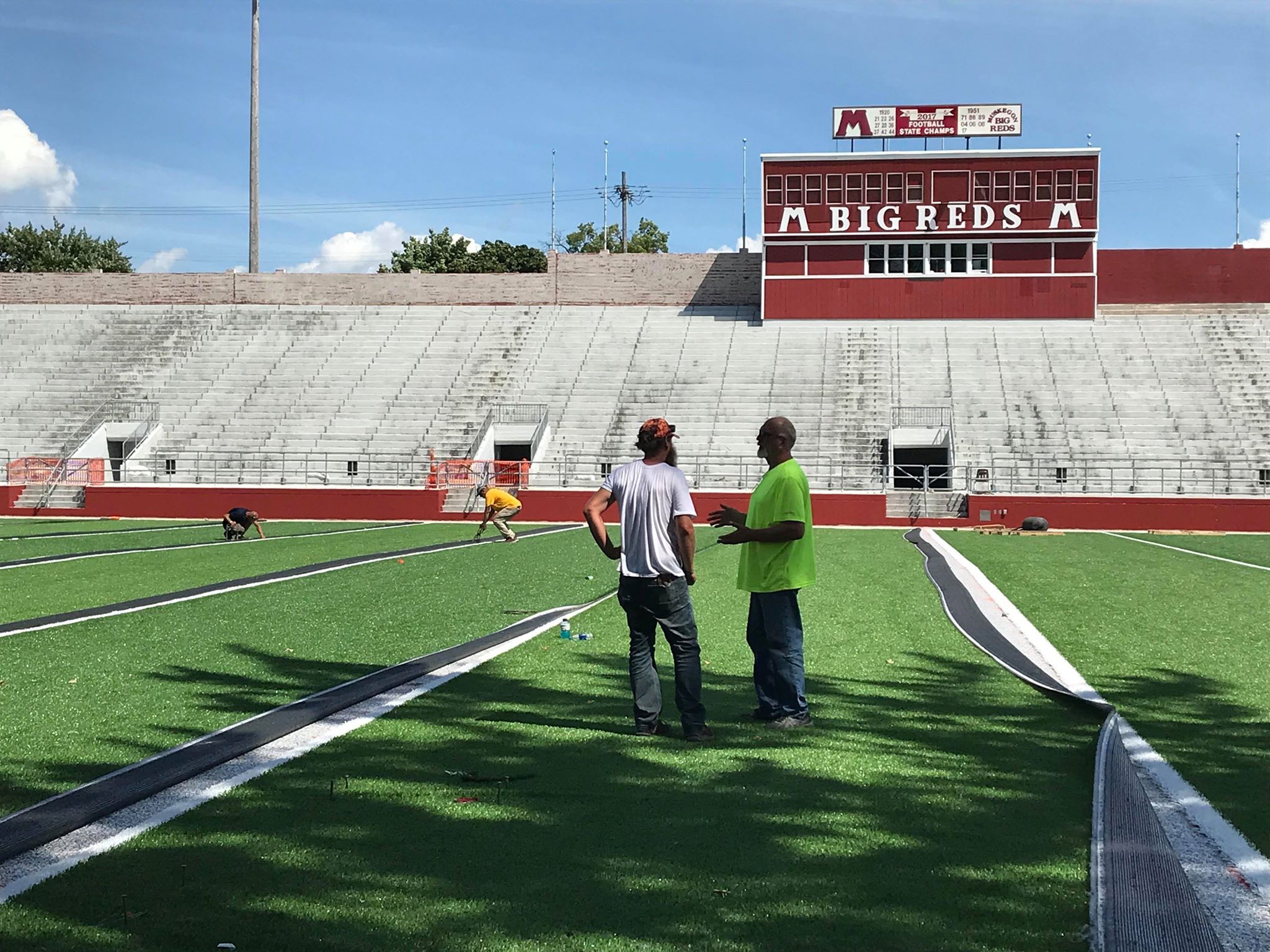 Local company DRC Enterprises installs AstroTurf at century-old Hackley ...