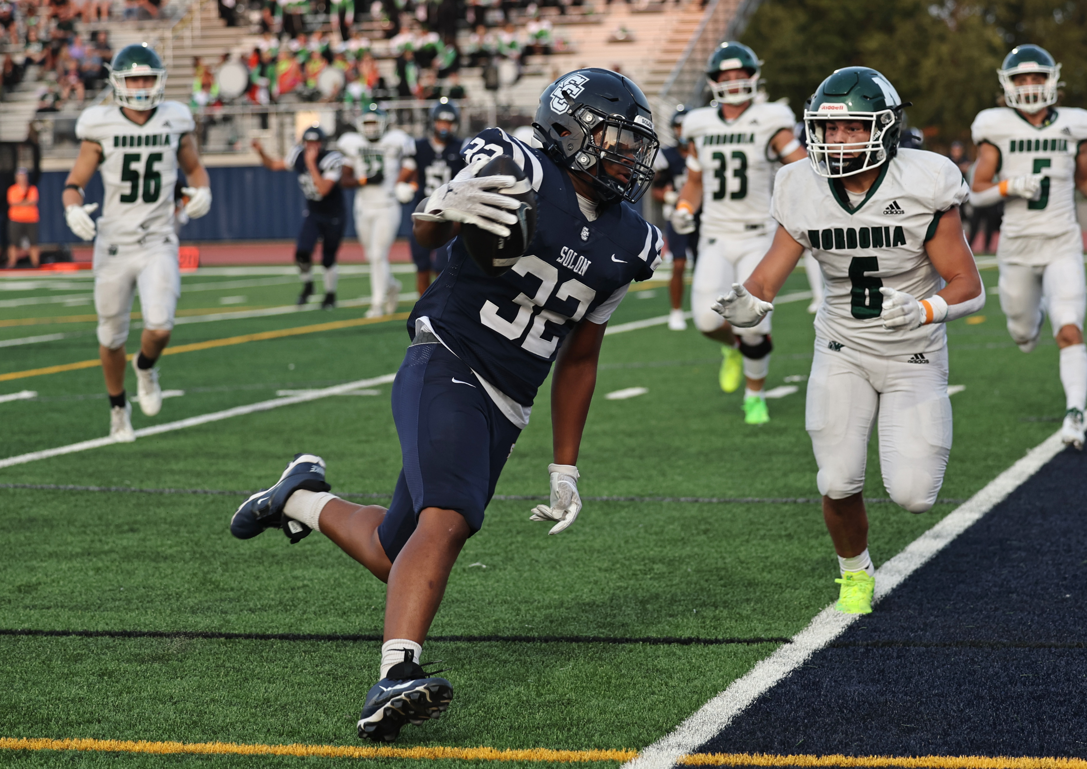 High School Football: Solon vs. Nordonia in a Suburban League game ...