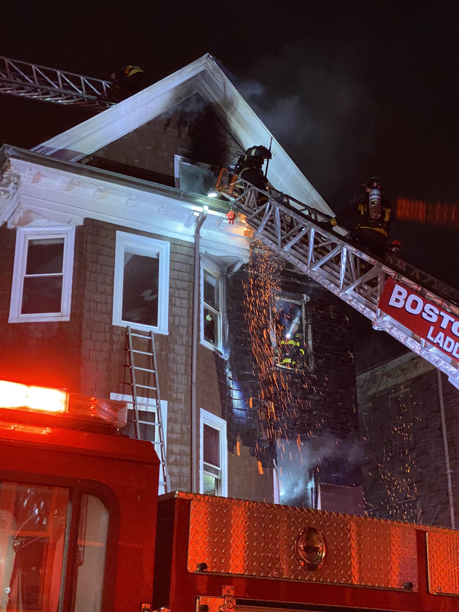 2-alarm fire in Boston displaces 12 residents and dog, injures person ...