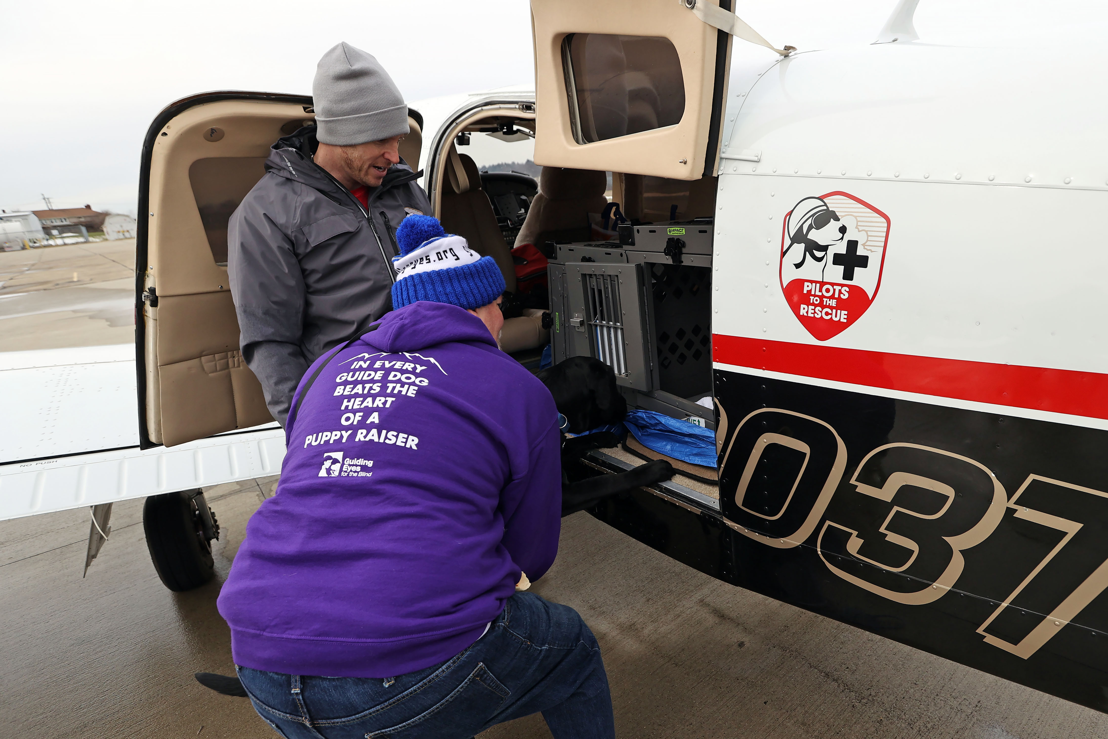 Guiding Eyes for the Blind flies in dogs to Cleveland, January 12, 2022 ...