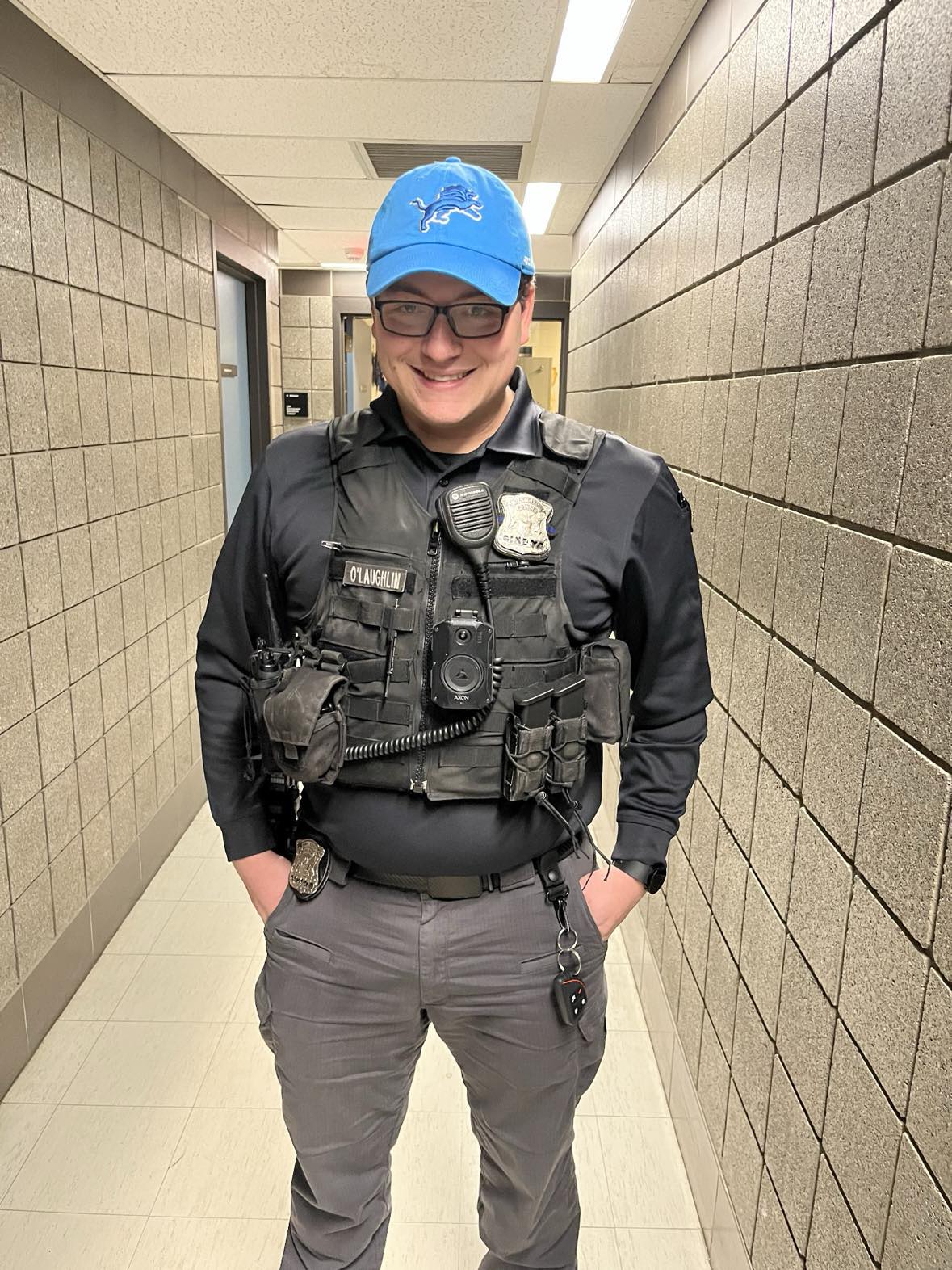 Saginaw police don Detroit Lions apparrel for playoff run - mlive.com