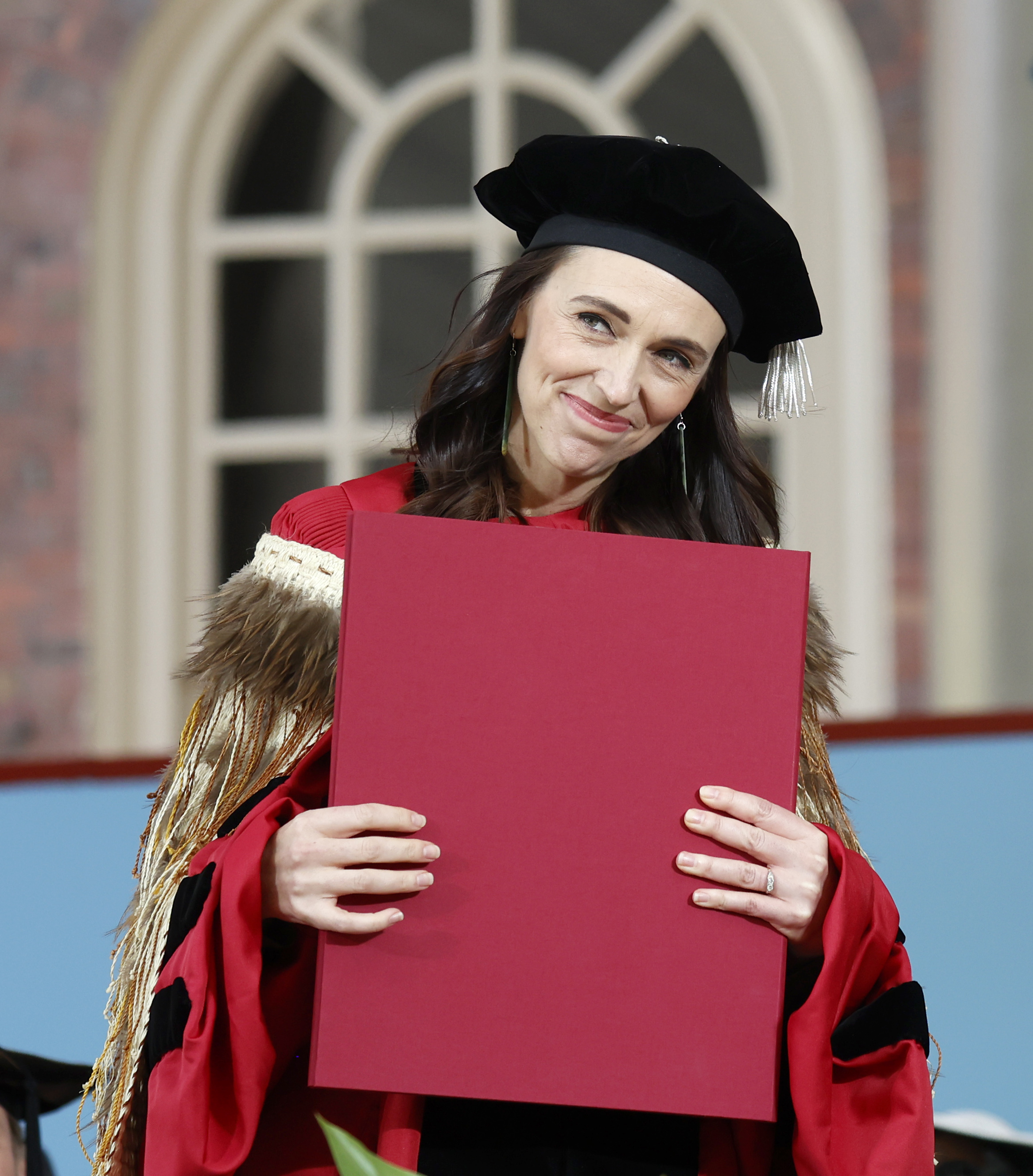 New Zealand Prime Minister Jacinda Ardern at Harvard University ...