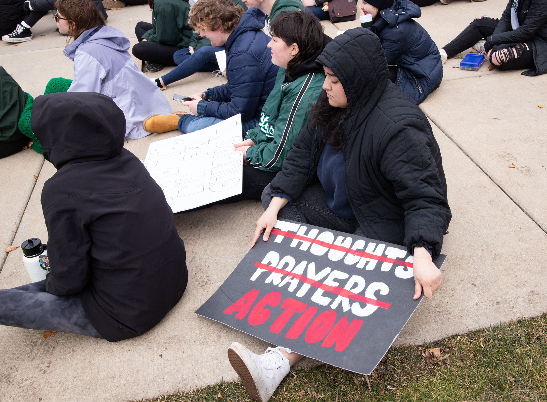 Michigan State students protest gun violence at state capitol - mlive.com