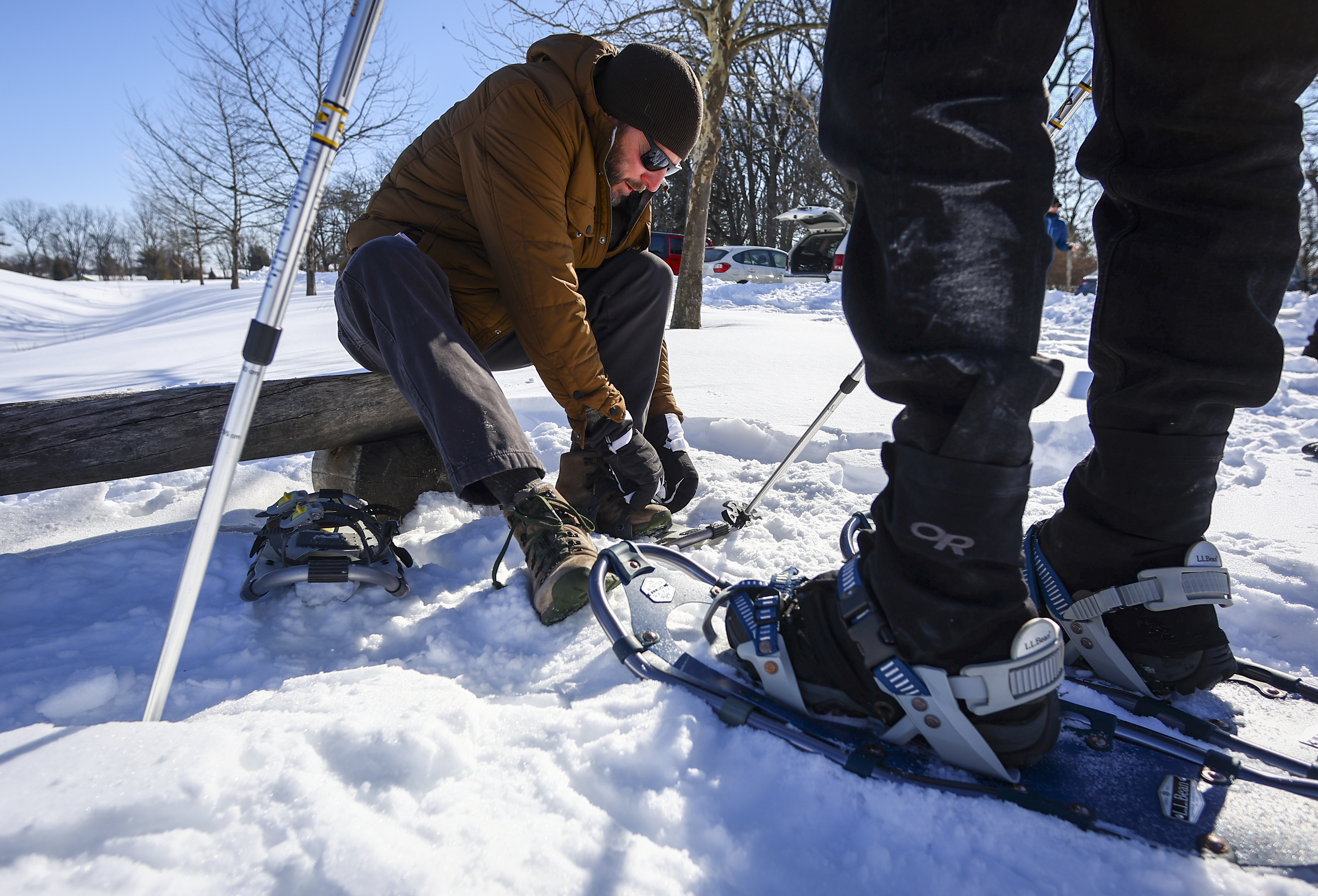 Taking in the winter scenery with snowshoes - lehighvalleylive.com