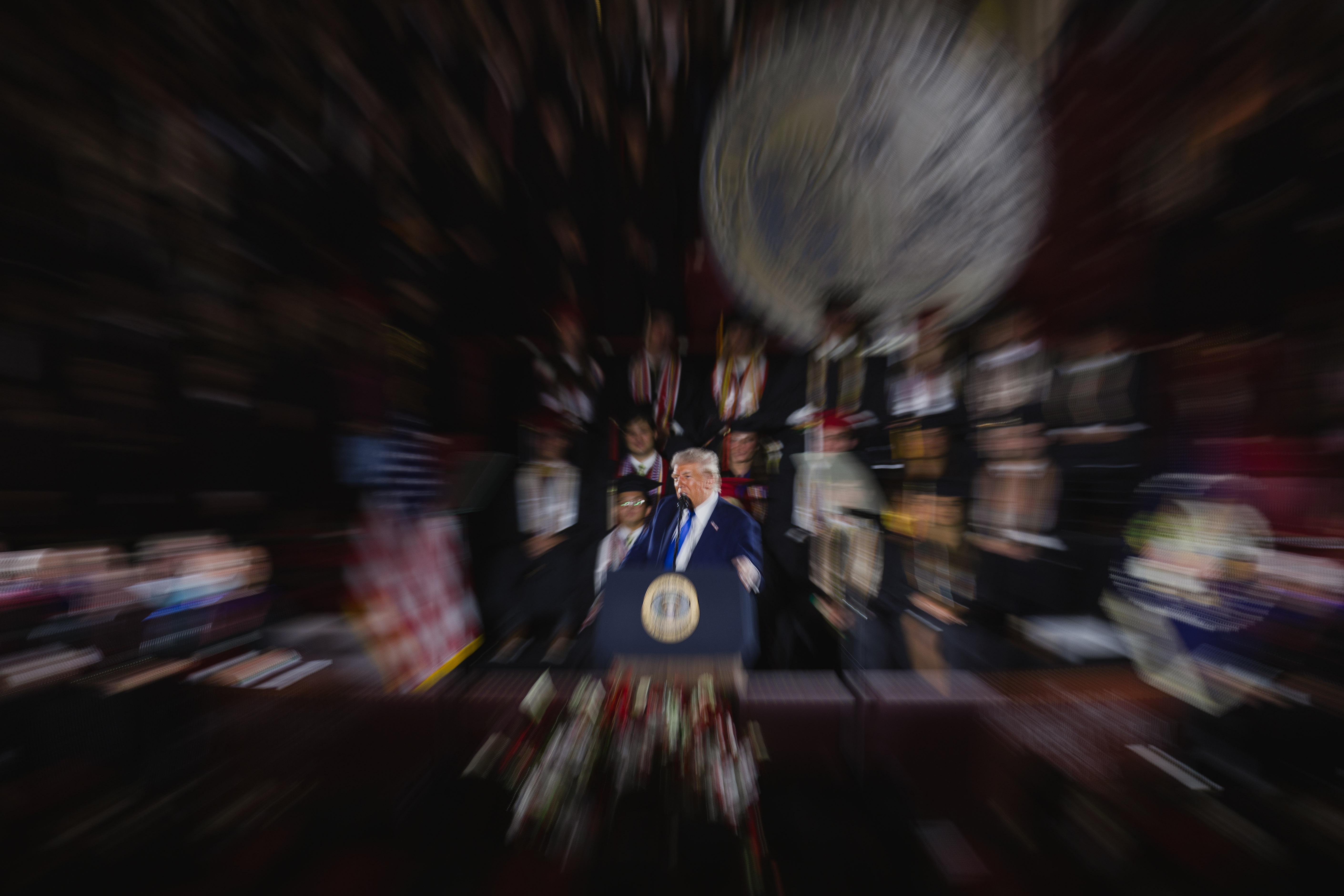 President Donald Trump and Nick Saban speak at UA Commencement - al.com