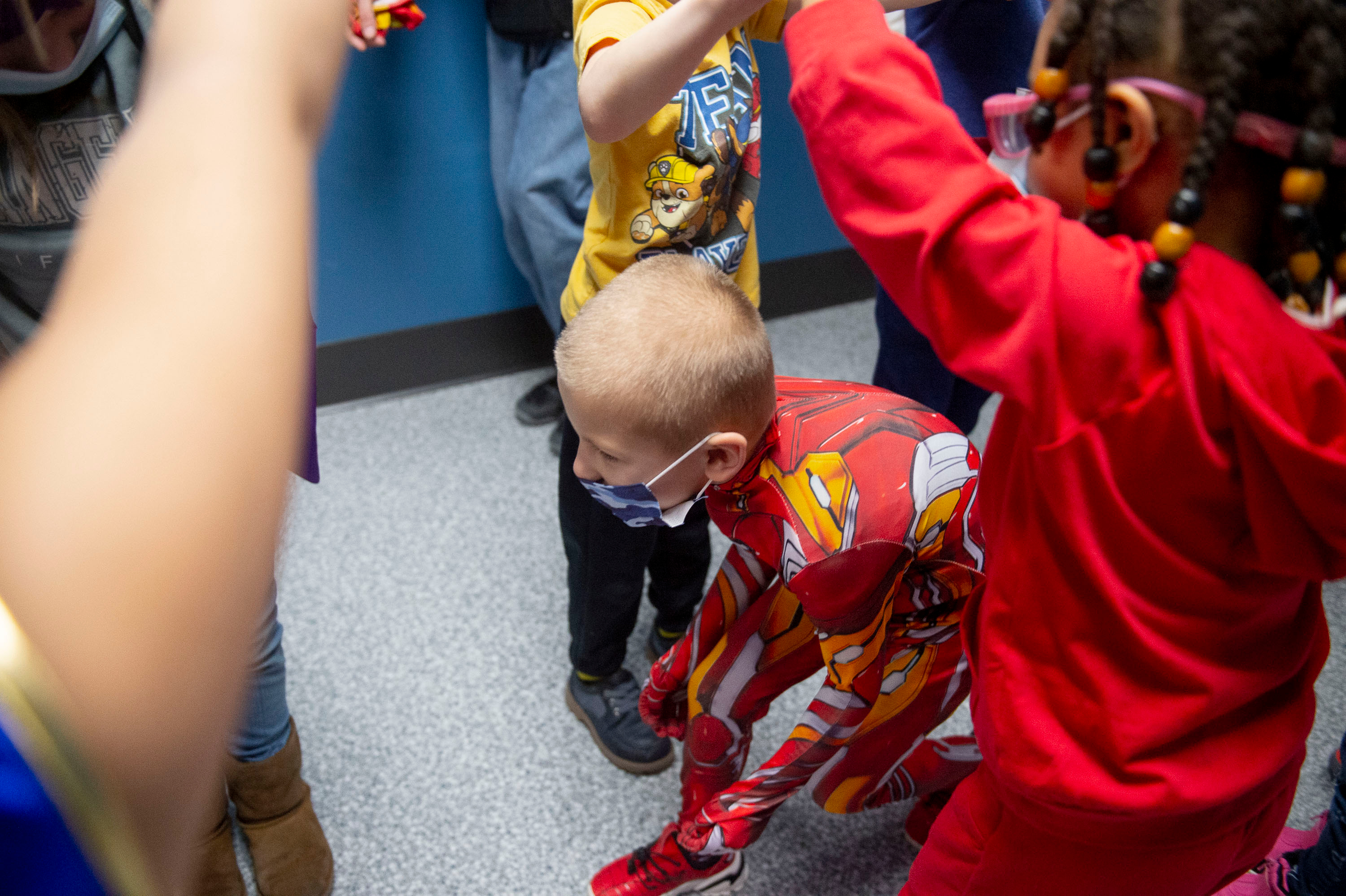 5-year-old Grayson Johnson brings superhero outfits, enthusiasm to C.S ...