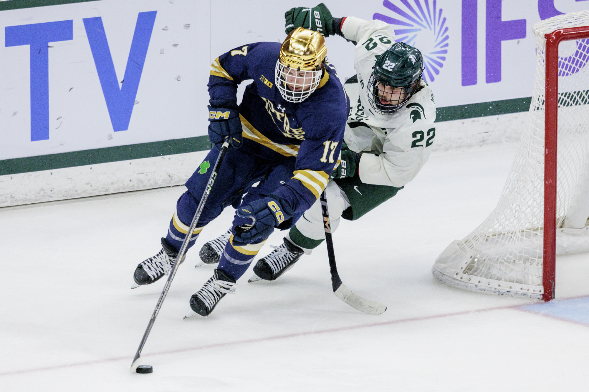 Michigan State hosts Notre Dame for Big Ten hockey tournament semifinal ...
