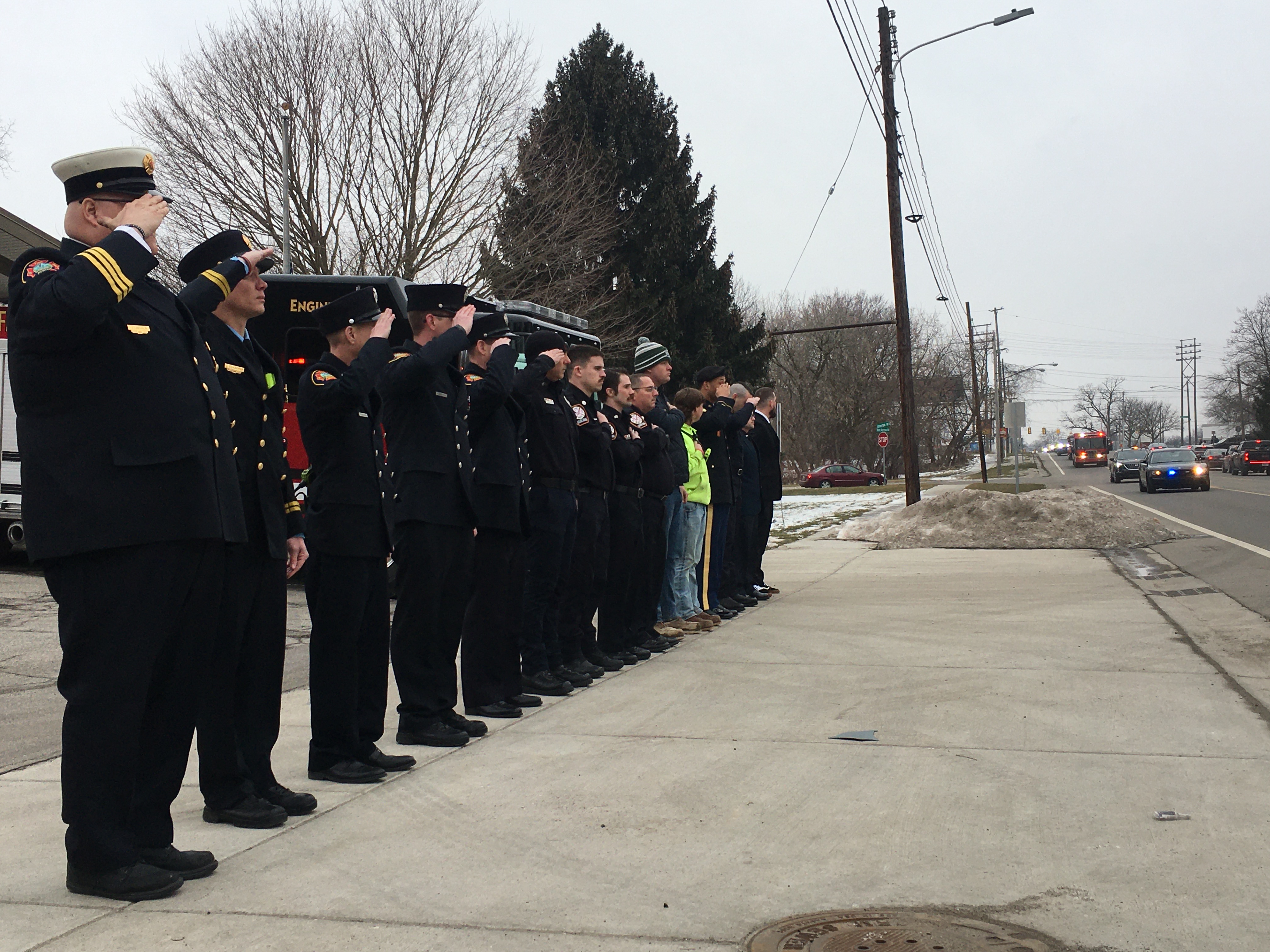 Funeral procession takes place through city to honor fallen Flint ...